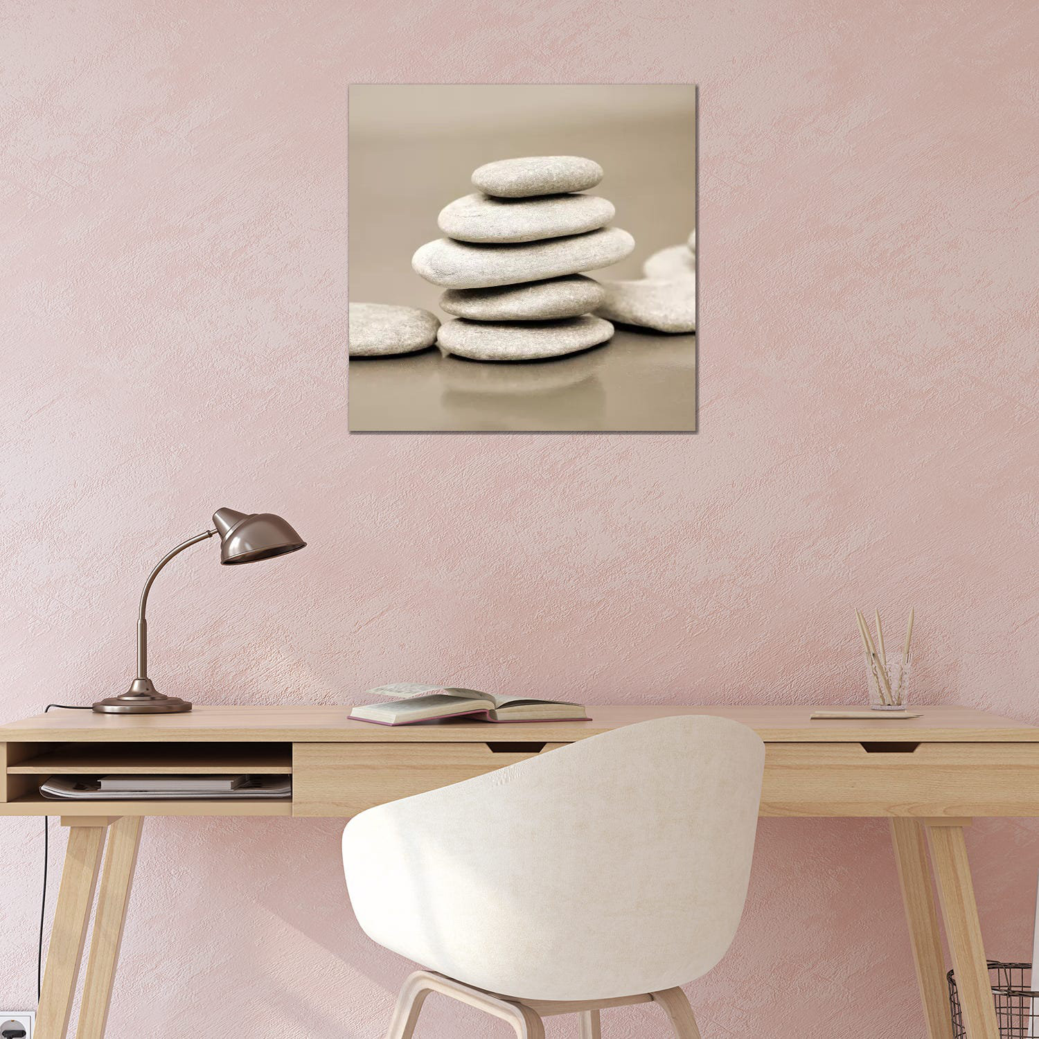 Latitude Run® Zen Pebbles I Print On Acrylic Glass | Wayfair