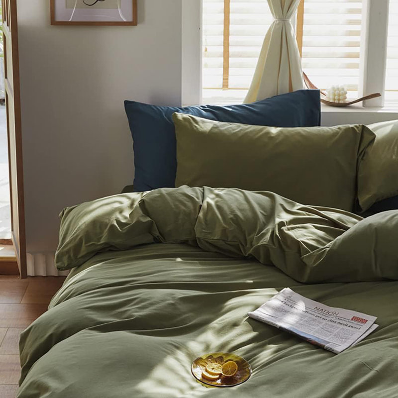 Nayoroom Microfiber Ultra Soft Solid Color Duvet Cover Set & Reviews ...