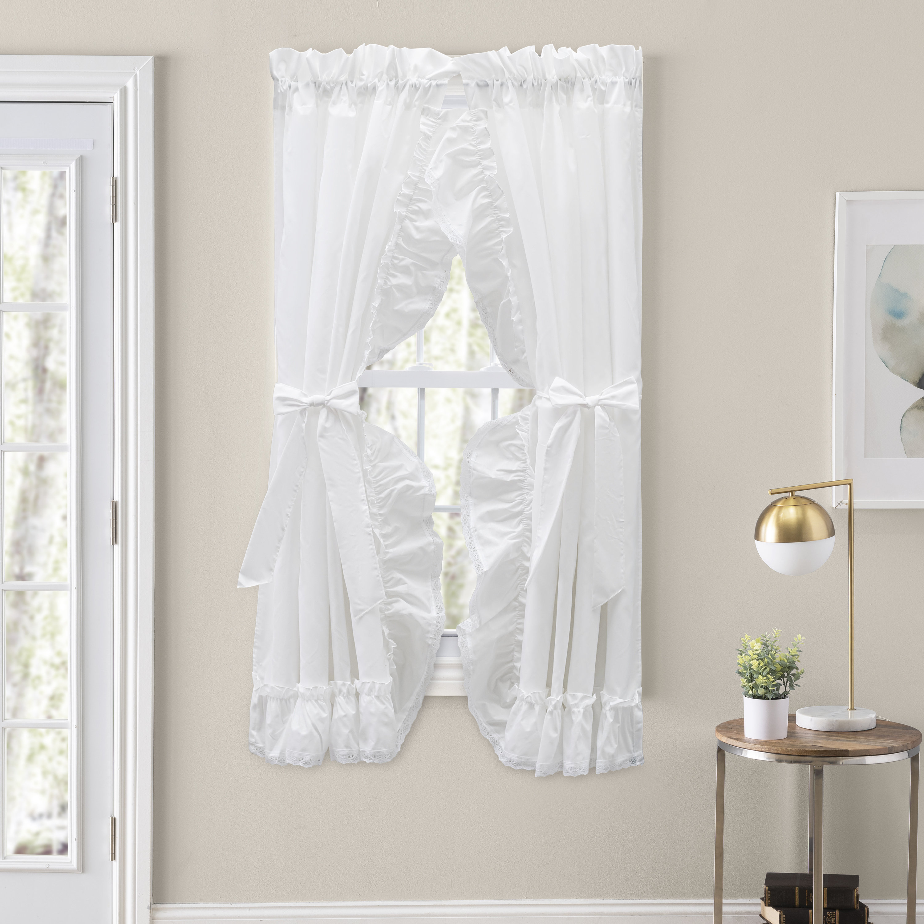 Winston Porter Bralynne Cotton Blend Semi-Sheer Curtain Pair | Wayfair