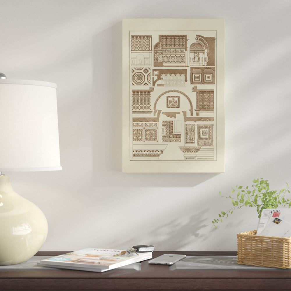 East Urban Home 'Roman Barrel Vaults' Graphic Art Print on Canvas ...