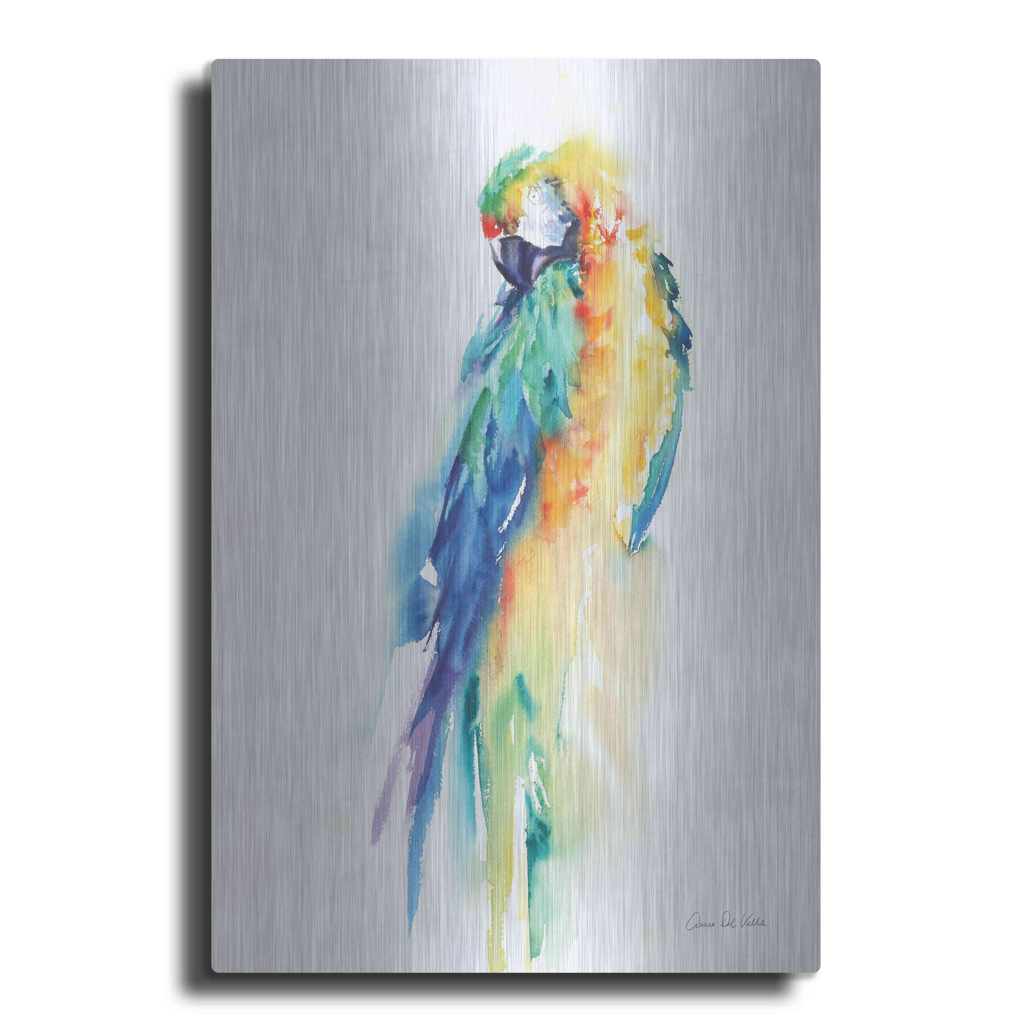 Bay Isle Home™ Luxe Metal Art 'Colorful Parrots II' By Alan Majch ...