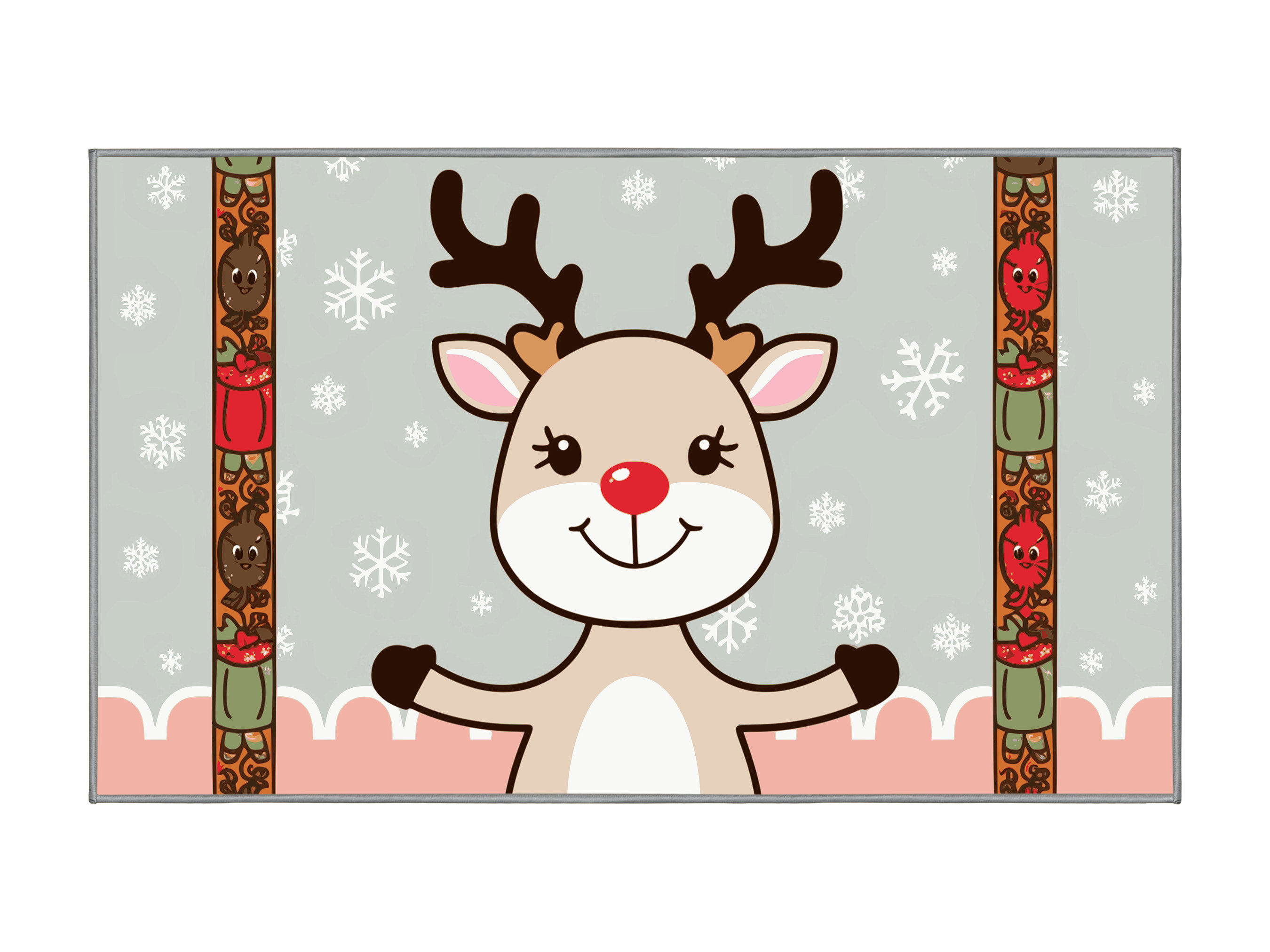 The Holiday Aisle® Washable Christmas Winter Holiday Rug | Wayfair