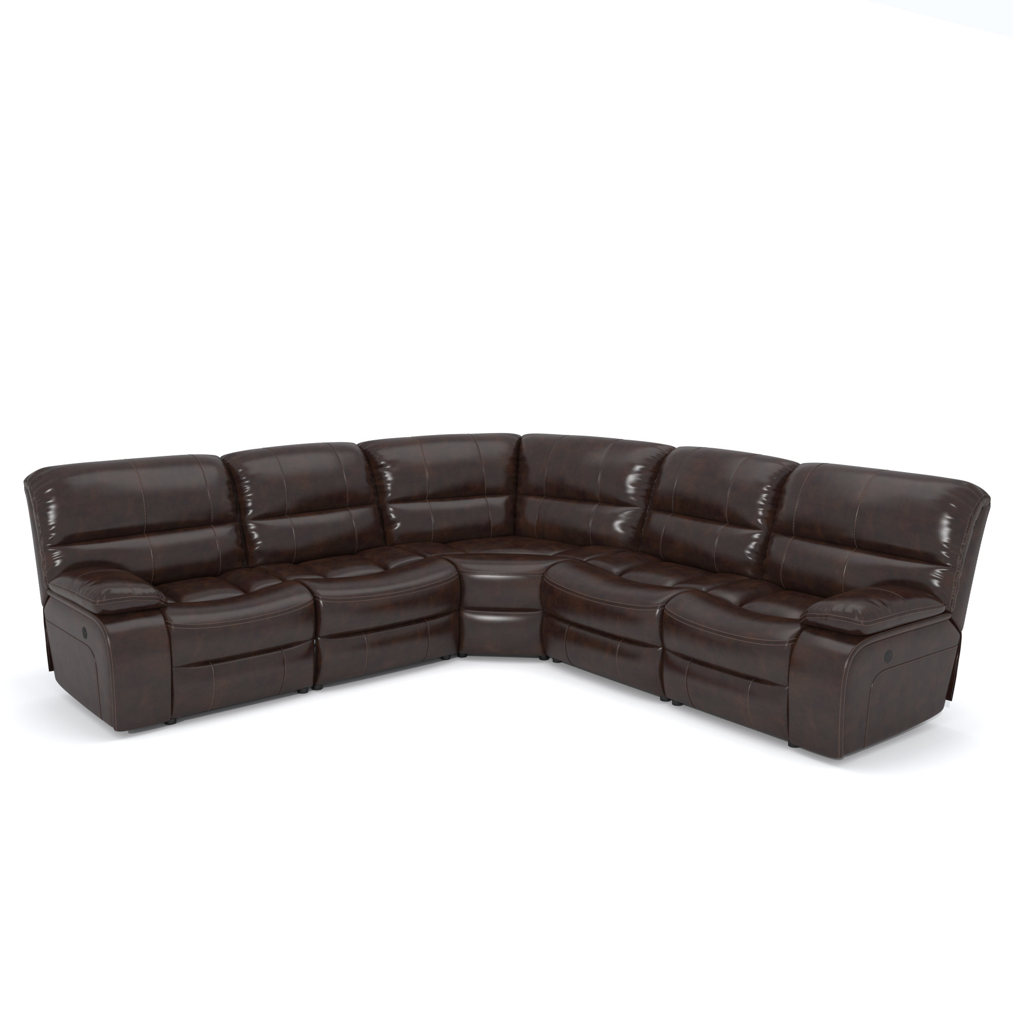 Latitude Run® Culbreth 5-Piece Modern Fancy Faux Leather Power And ...