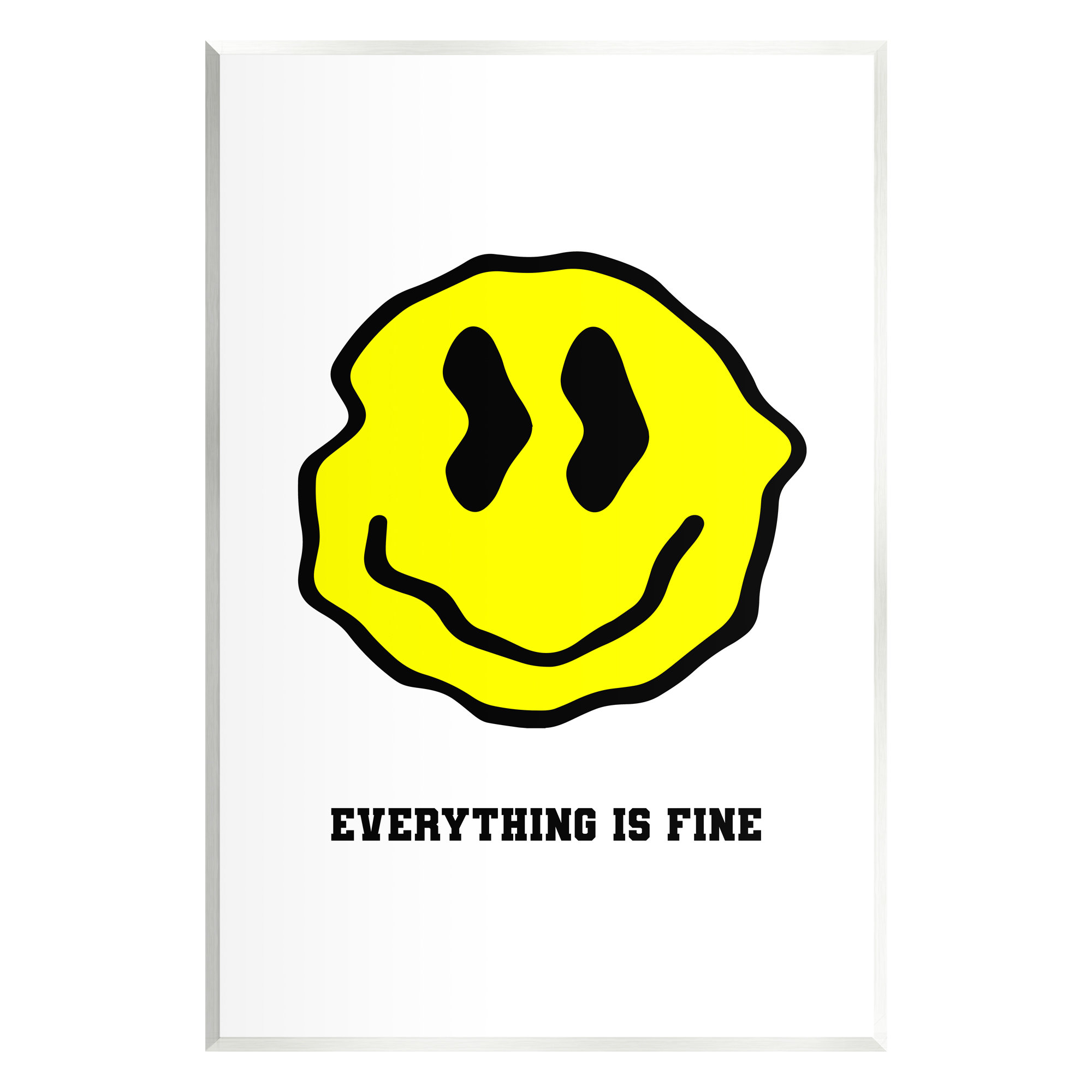 Stupell Industries Everything is Fine Smiley Wall Plaque by House of ...