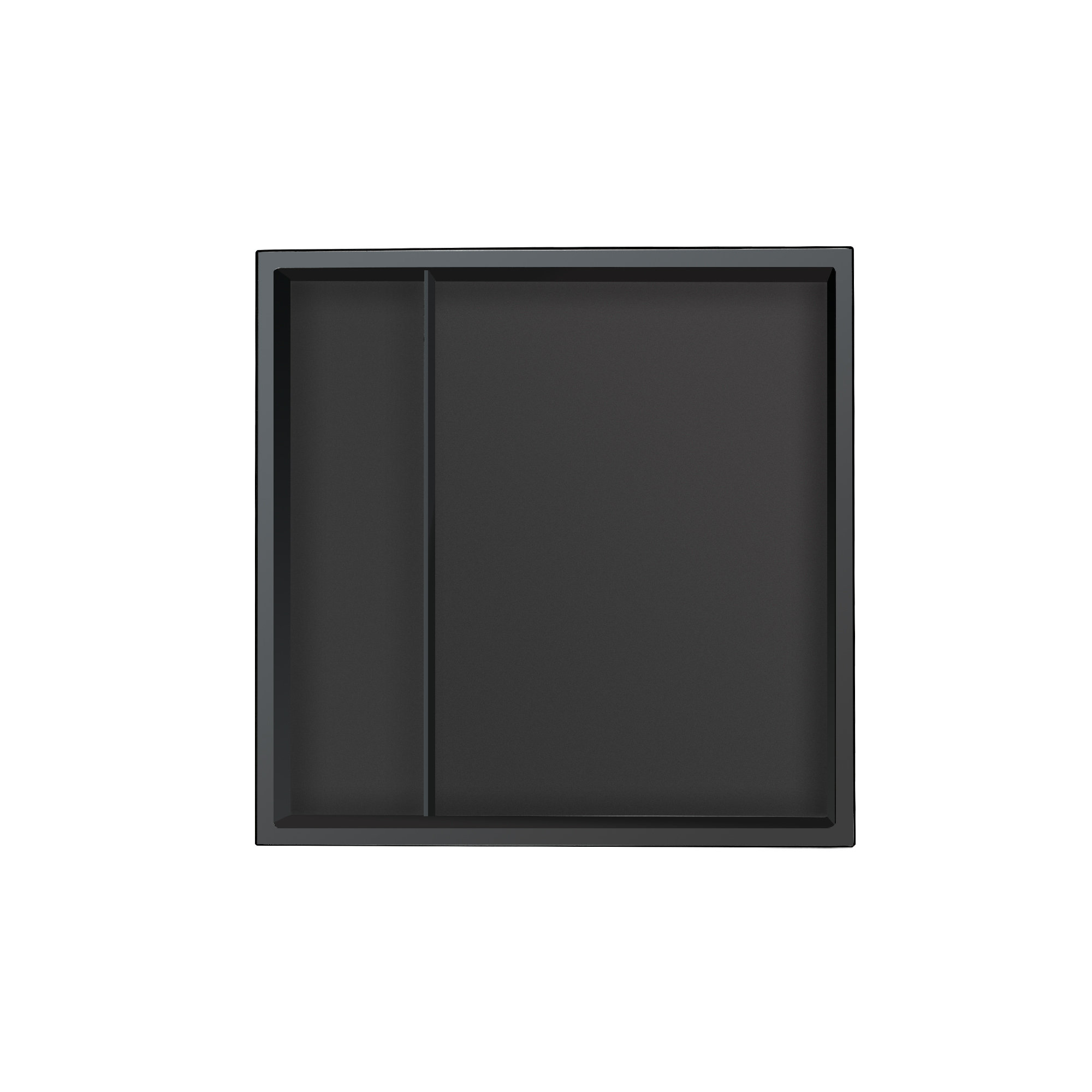DecoMust 12.6"x12.6" Stainless Steel 18 Gauge Black Square Recessed ...