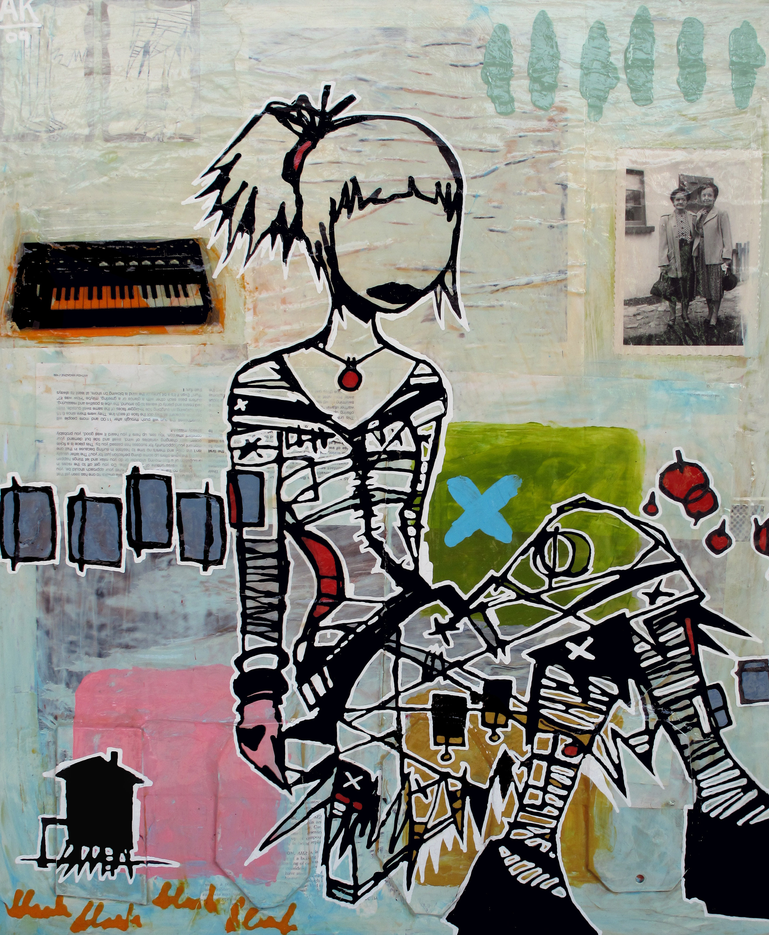 Chelsea Art Studio Walking Under Bridges - Graphic Art Print on Glass ...