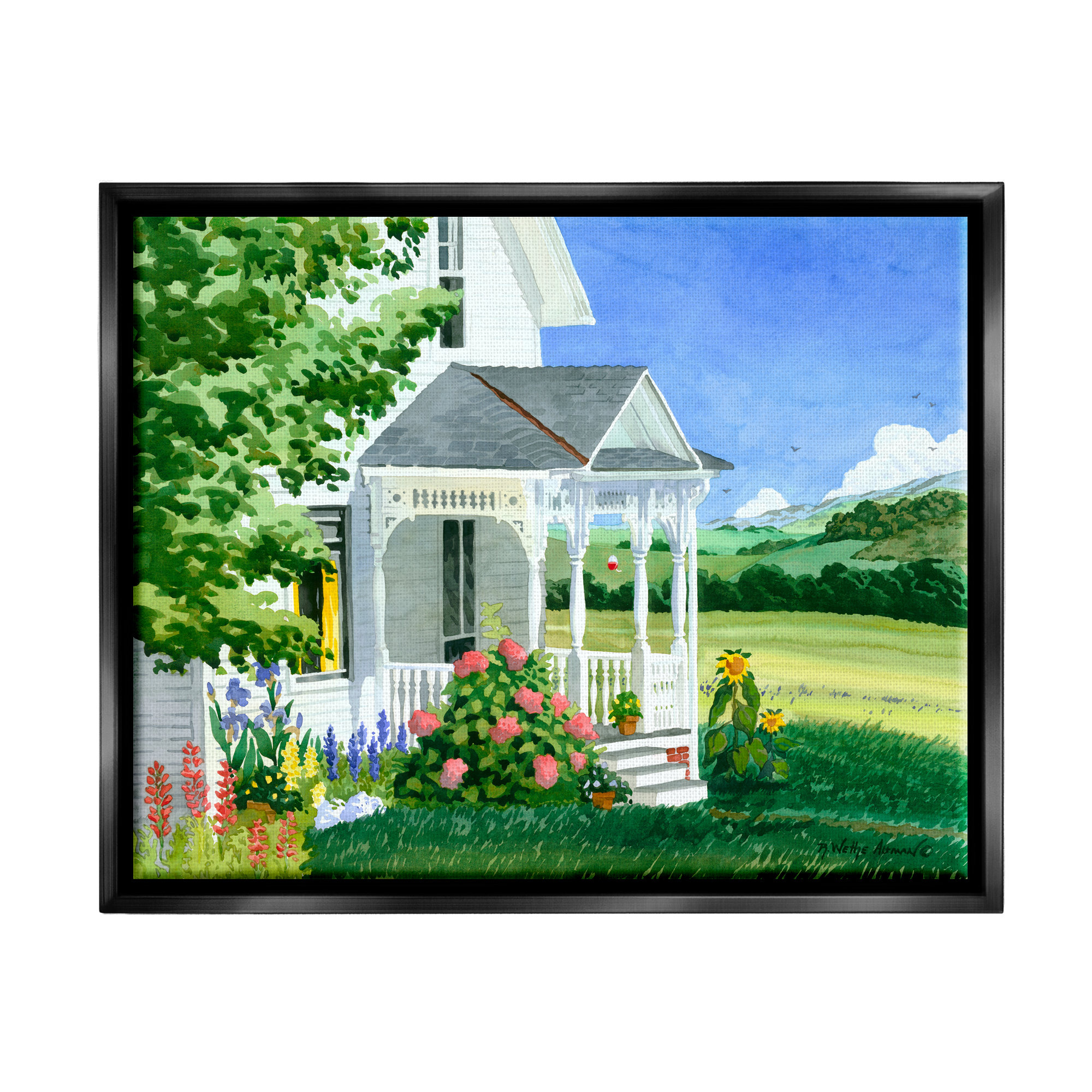 Stupell Industries Cottage Garden Painting Canvas Wall Art Design by ...