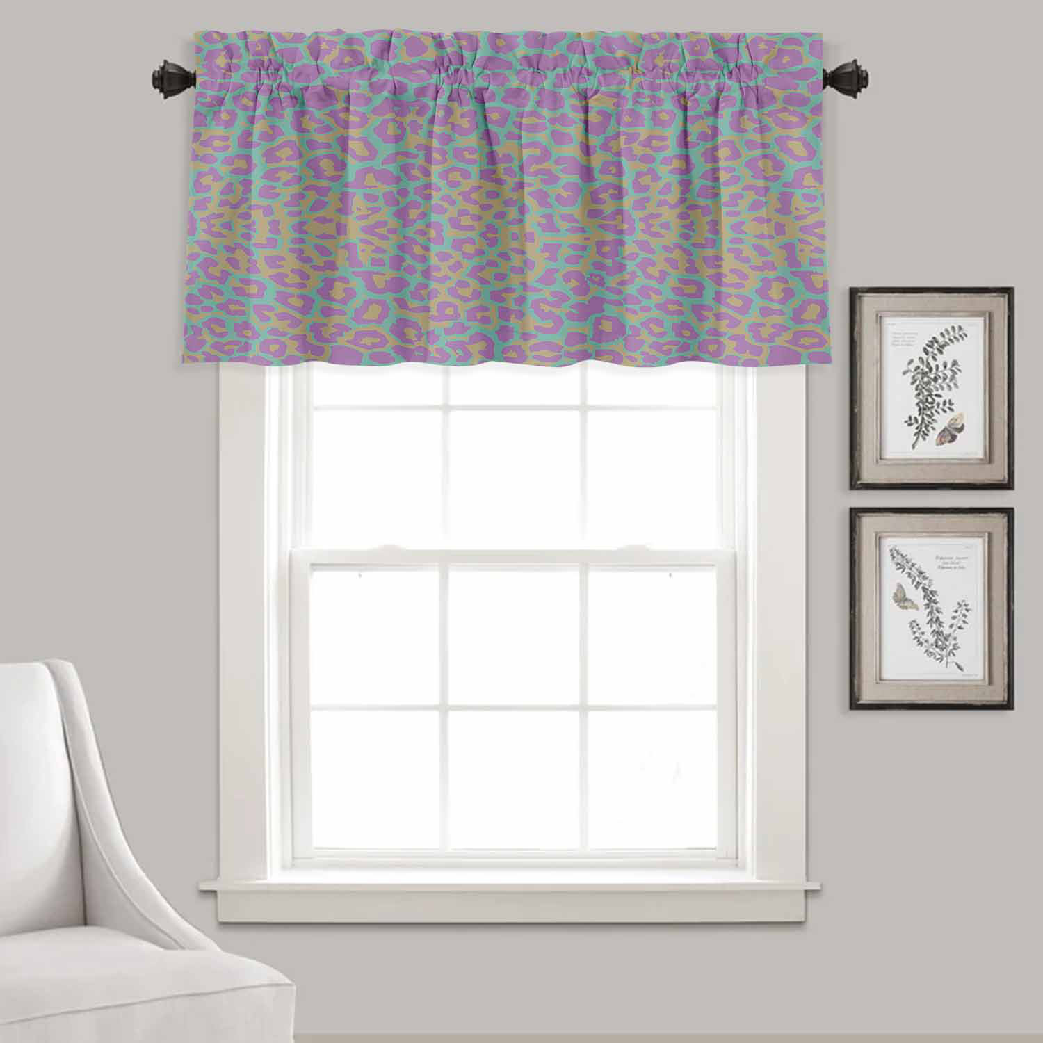 Ophelia & Co. Clear 52"W Leopard Cheetah Skin Abstract Animal Window ...