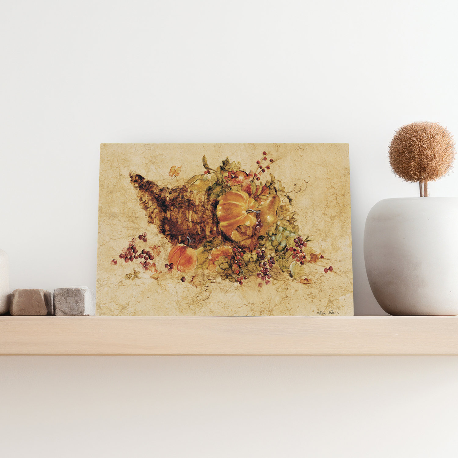 Ophelia & Co. Cornucopia - Autumn Brown Cornucopia Decorative Art | Wayfair