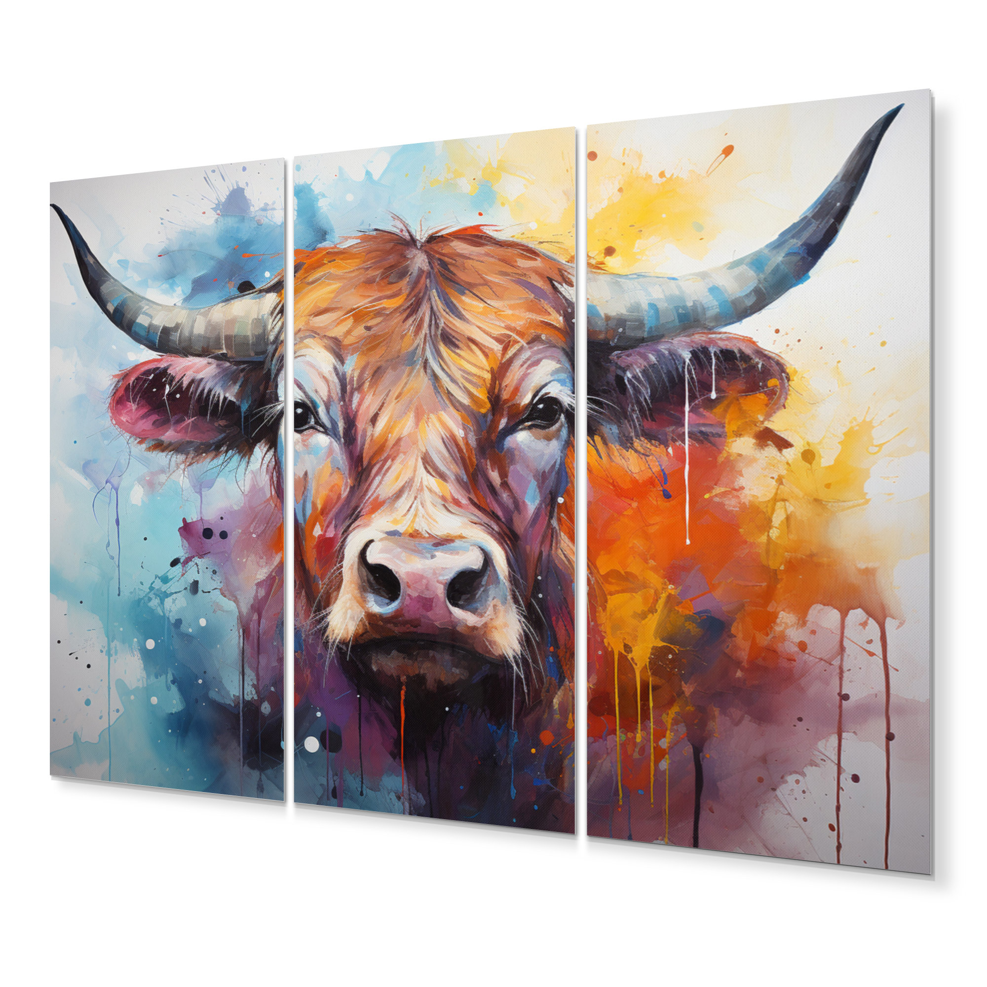 DesignArt Cow Majestic Bovine Collage I " Cow Majestic Bovine Collage I ...