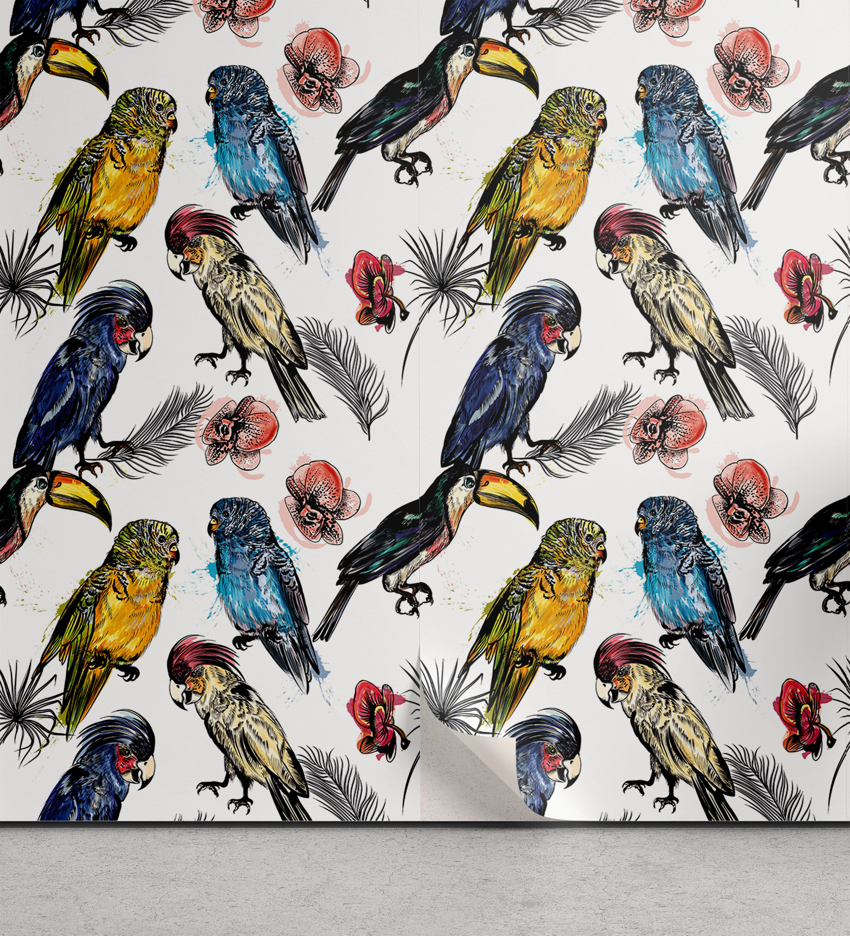 Bay Isle Home™ Gatik Sketchy Painted Peel and Stick Wallpaper Panel ...