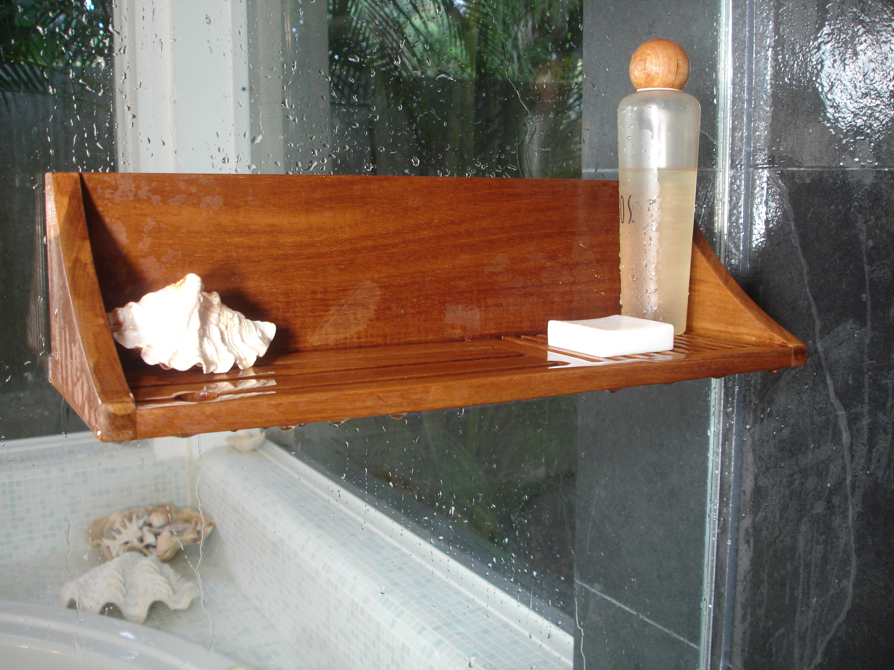 Aqua Teak Spa Teak Wall Shelf & Reviews | Wayfair