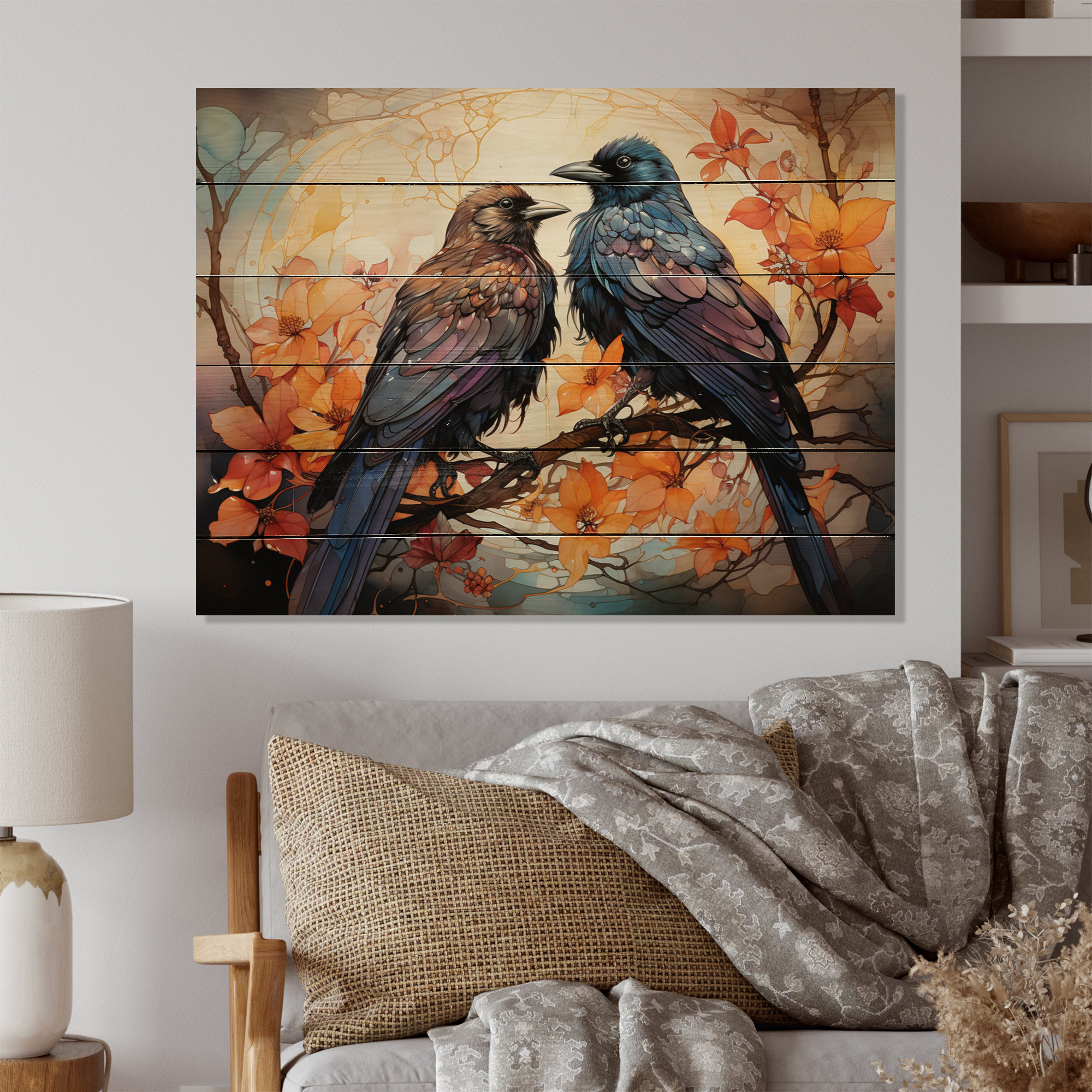 Red Barrel Studio® Crow Regal Renaissance I On Wood Print | Wayfair