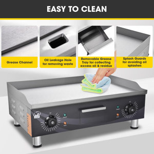 WeChef 3500W 24" Electric Countertop Griddle Flat Top Commercial ...