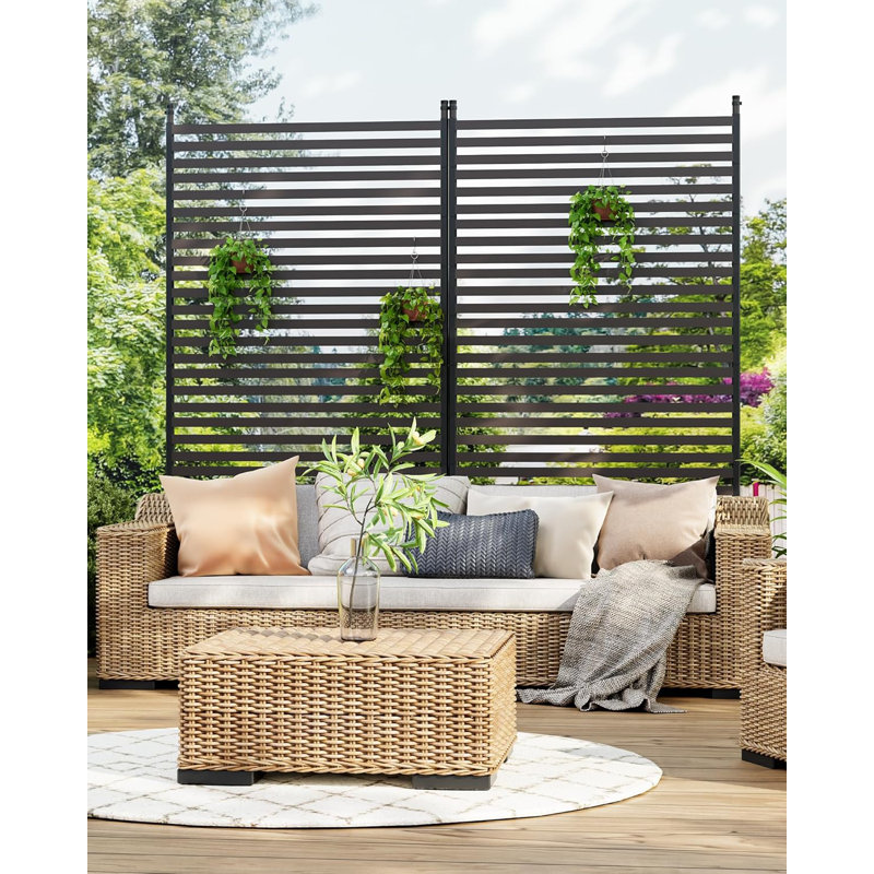gaomon Metal Privacy Screen Outdoor Privacy Screen Freestanding, PE ...