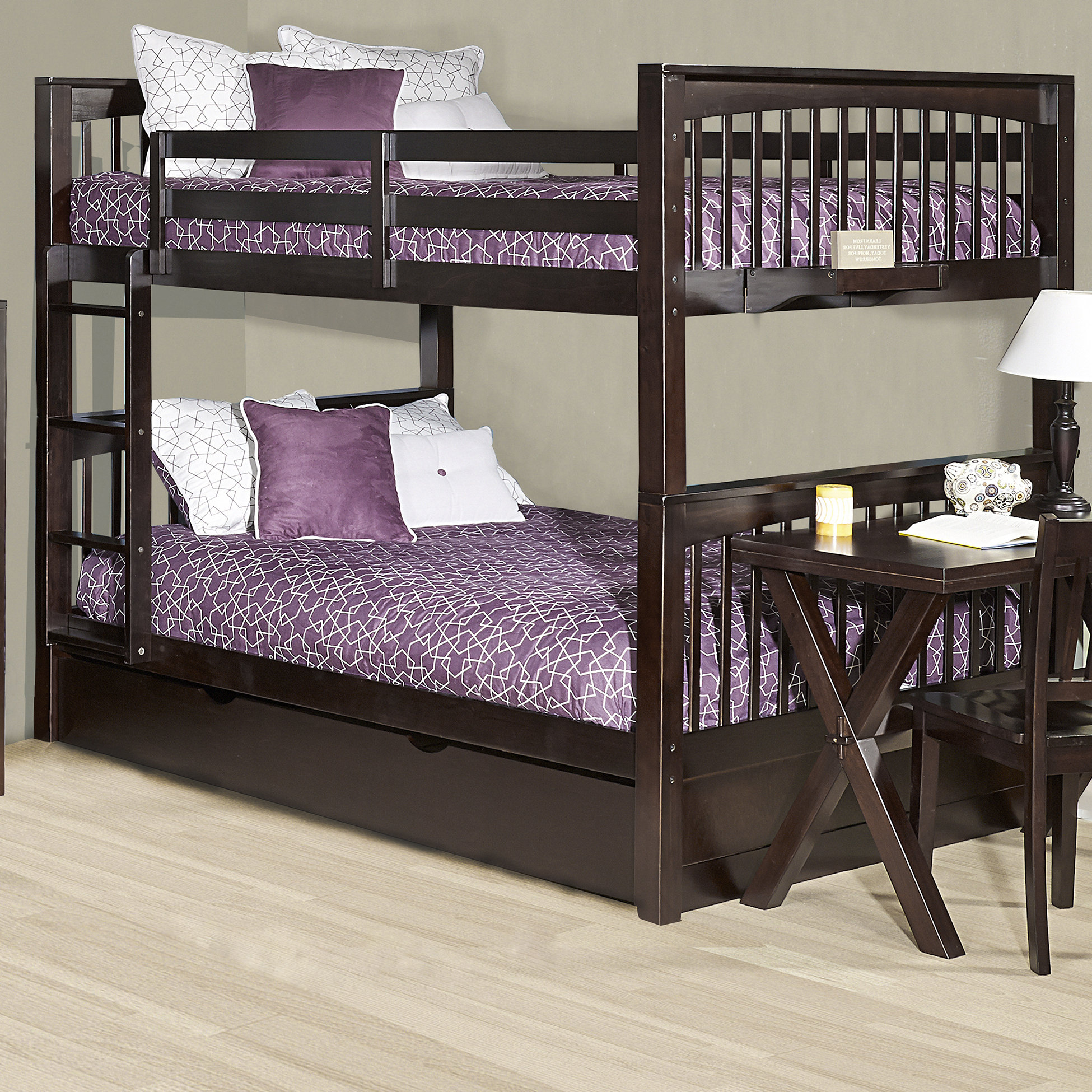 Viv + Rae Harold Twin Standard Bunk Bed with Trundle & Reviews | Wayfair