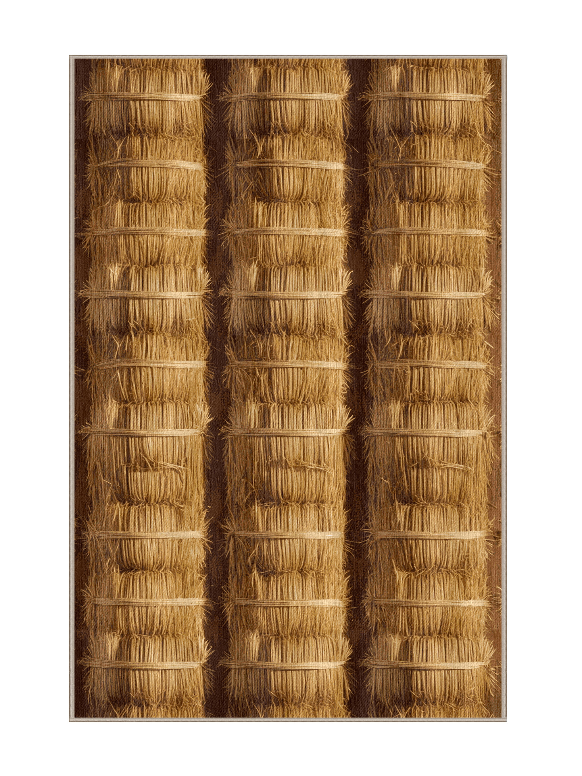 One Allium Way® Washable Hay Bales Farm Area Rug | Wayfair