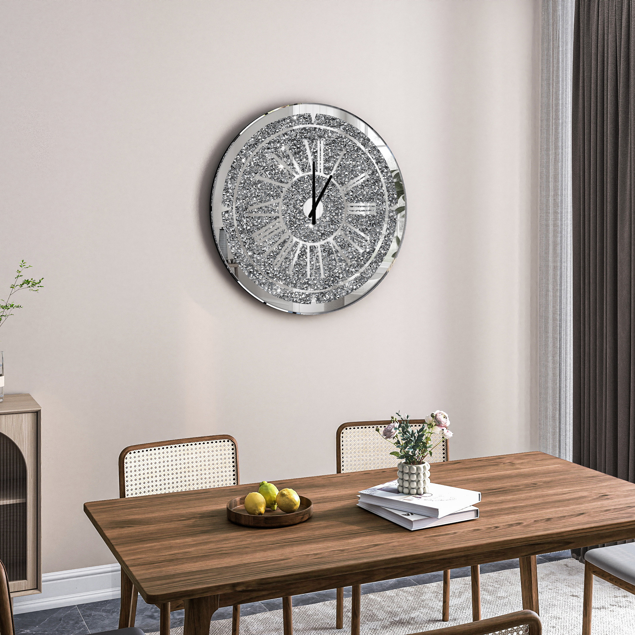 shyfoy Round Luxury Clock with Mirror Glass | Wayfair.co.uk