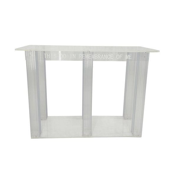 Ivy Bronx Tymir Clear Acrylic Plexiglass Church Holy Communion Table ...