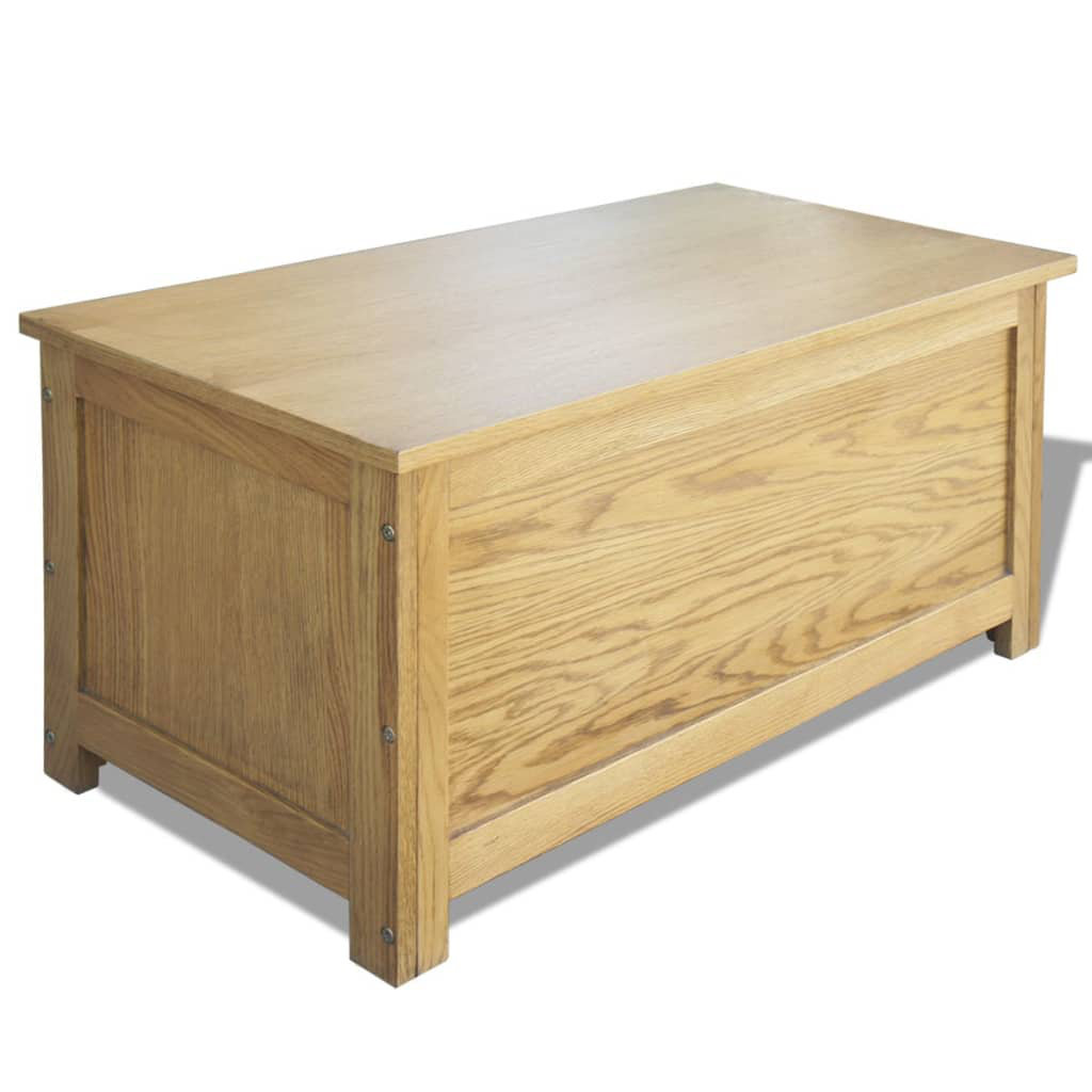 Millwood Pines Storage Box Solid Oak Wood 35.4"x17.7"x17.7" & Reviews ...