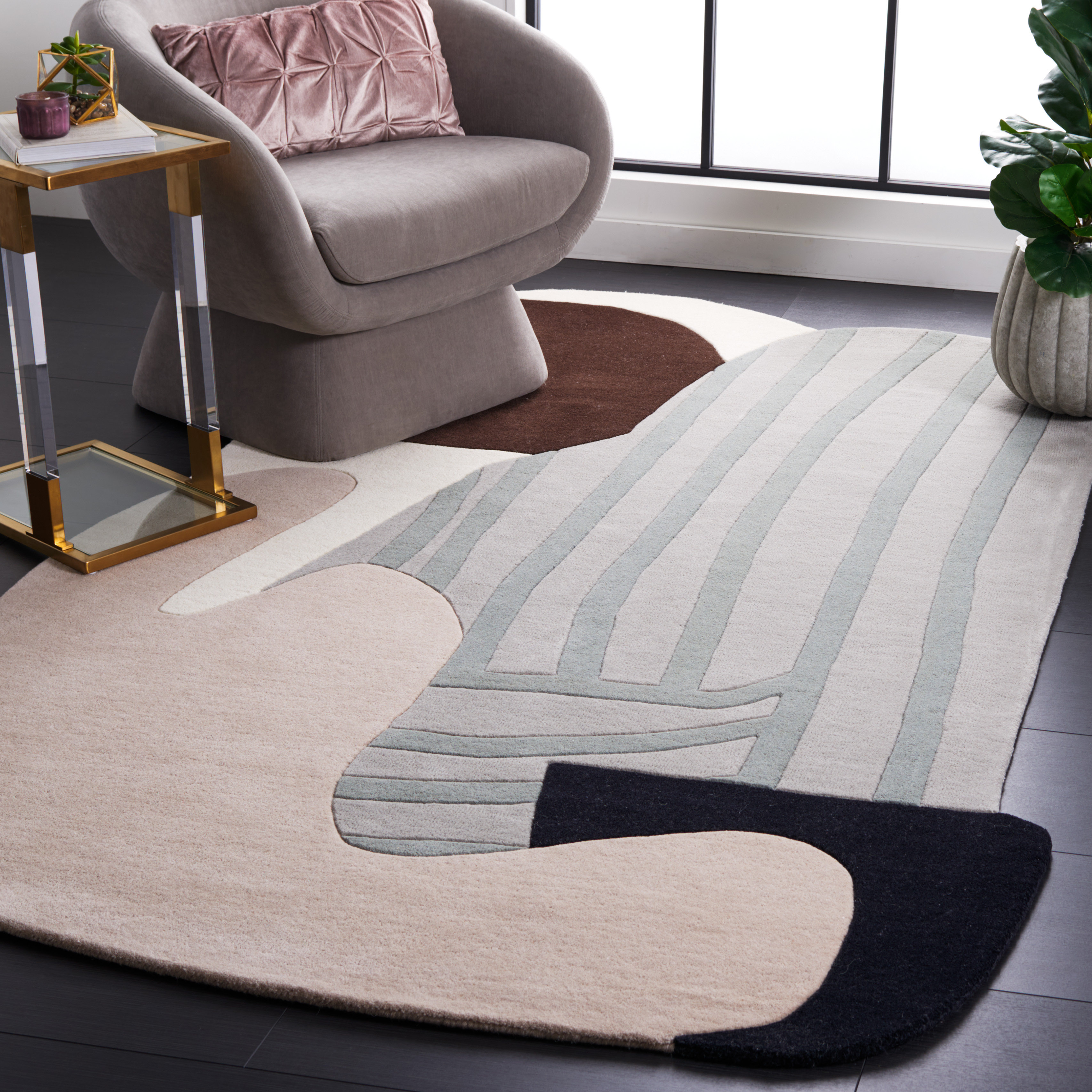 Wade Logan® Area Rug In Ivory / Brown | Wayfair