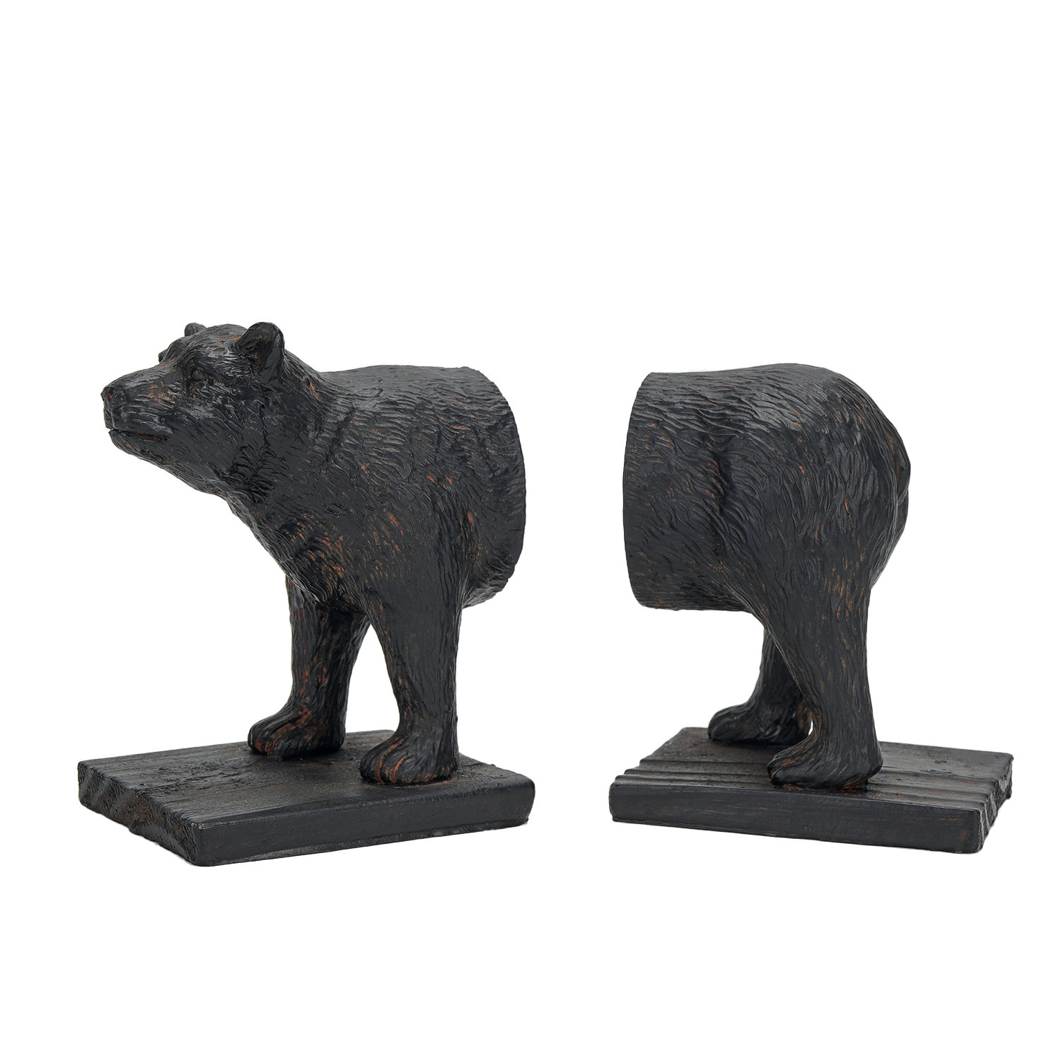 Loon Peak® Grizzly Bear Non-skid Bookend | Wayfair