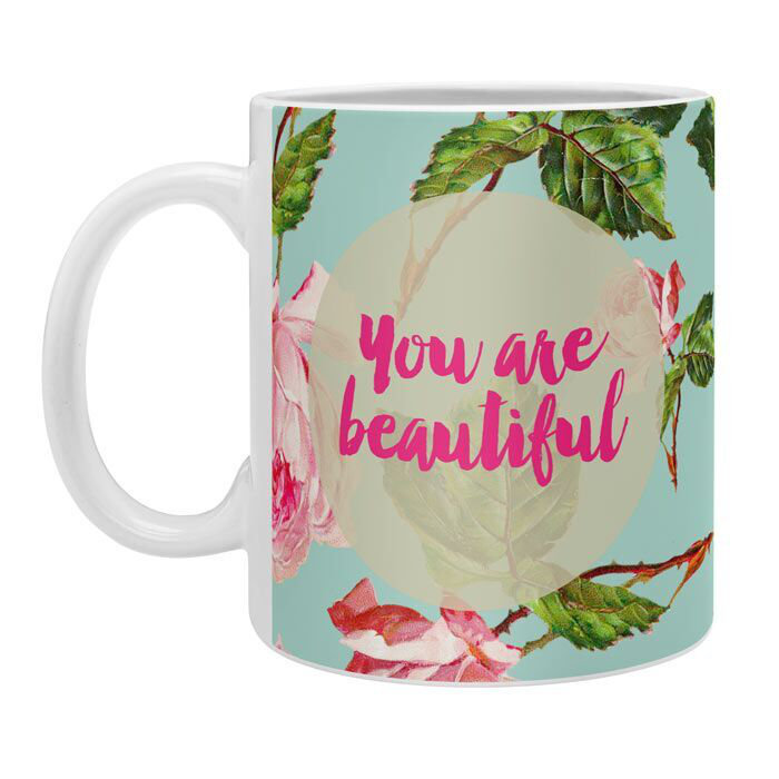 East Urban Home Floral You Are Beautiful Coffee Mug - Wayfair Canada