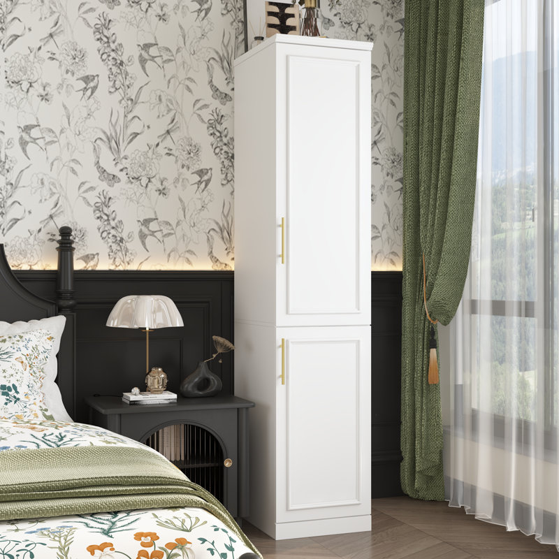 Winston Porter Compact Wardrobe With Dual Doors, Space-Saving Design ...