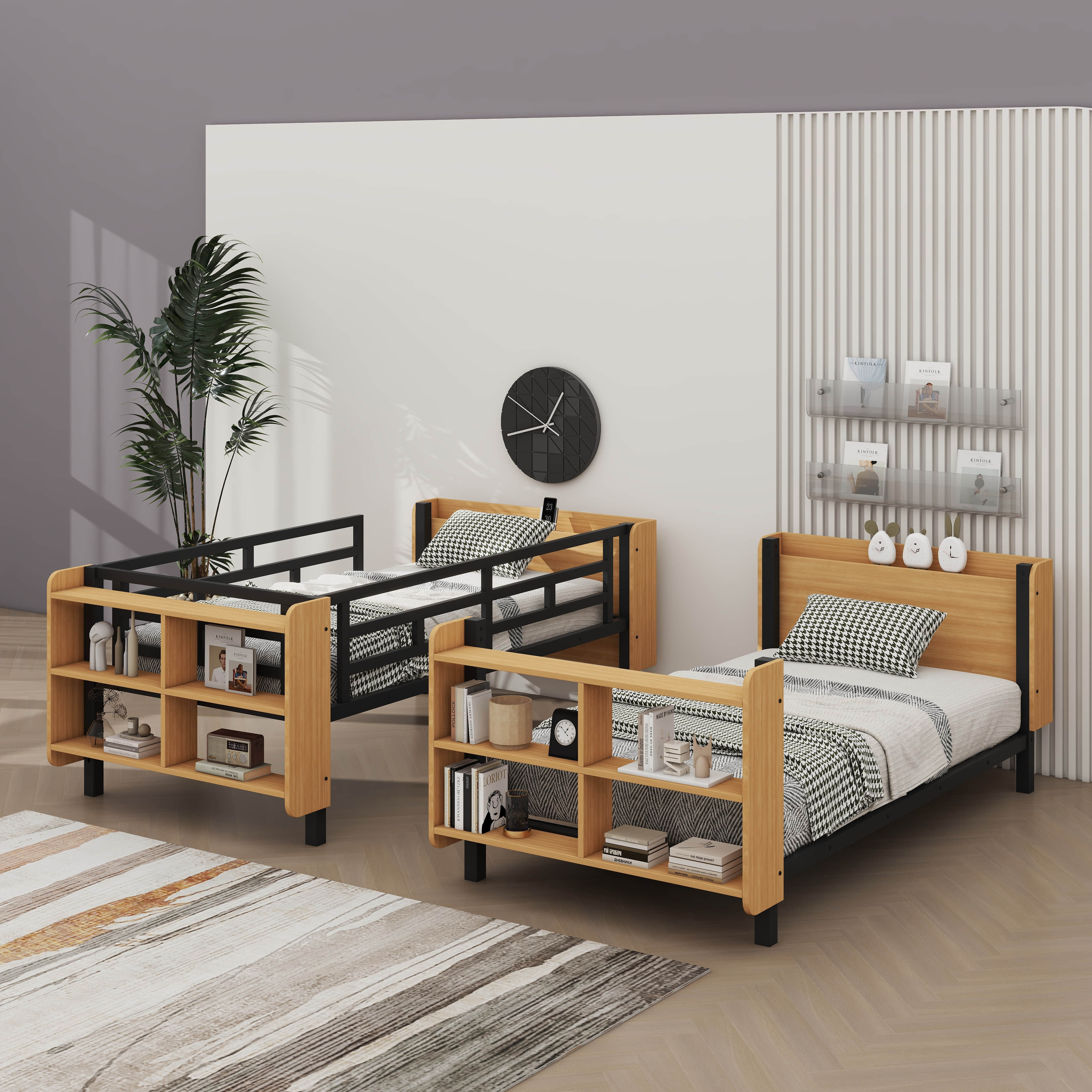 Mason & Marbles Safe And Sturdy Metal Bunk Bed With Easy-Access Ladder ...