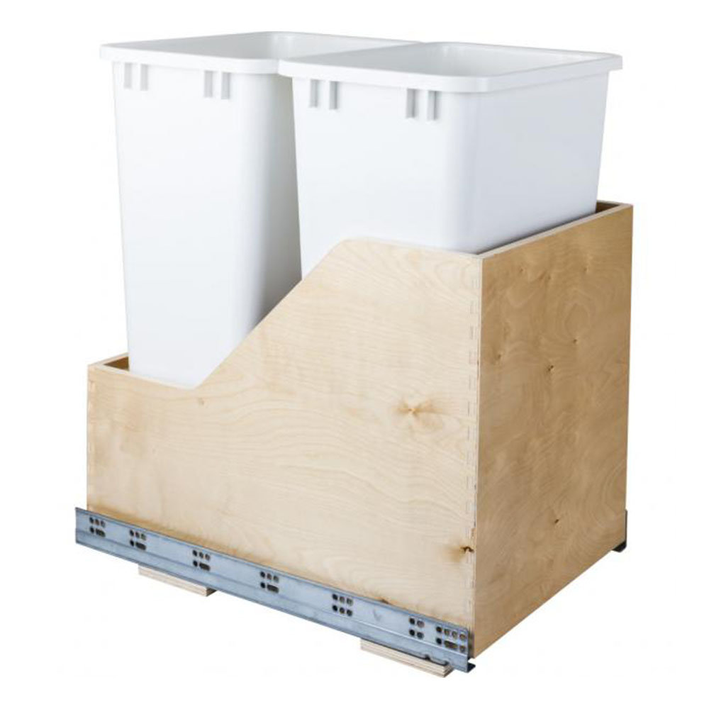 Hardware Resources 50 Quart Double Pullout Waste Container System Non ...