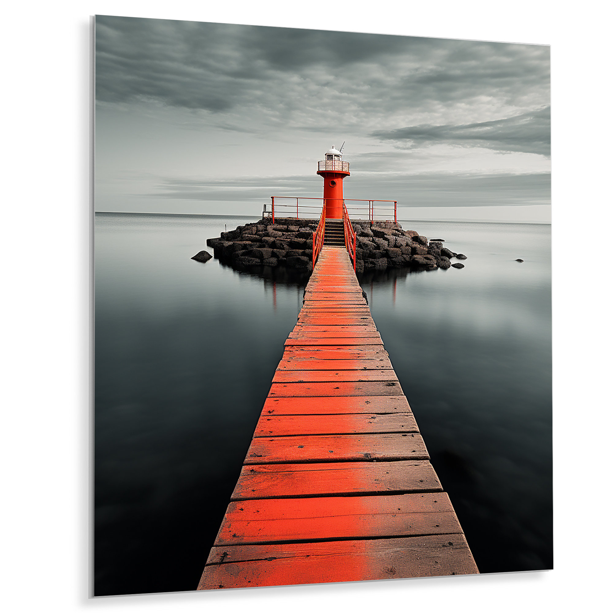 Ivy Bronx Coastal Pier Reflections II - Nautical & Beach Metal Wall Art ...