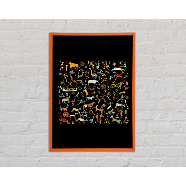Happy Larry Gunther Cave Drawings - Single Picture Frame Art Prints ...