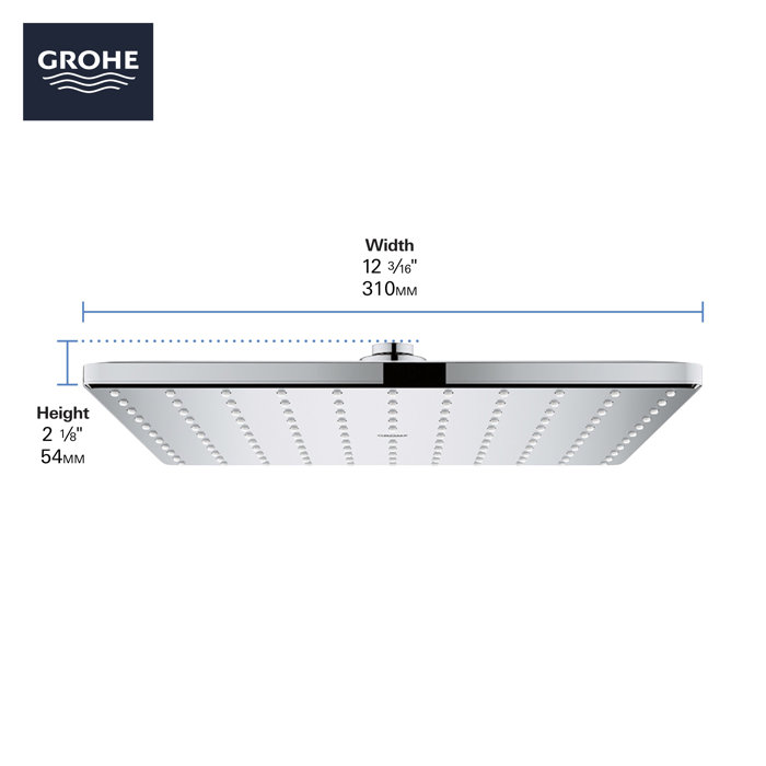 GROHE Rainshower™ Rain Fixed Shower Head with GROHE DreamSpray ...