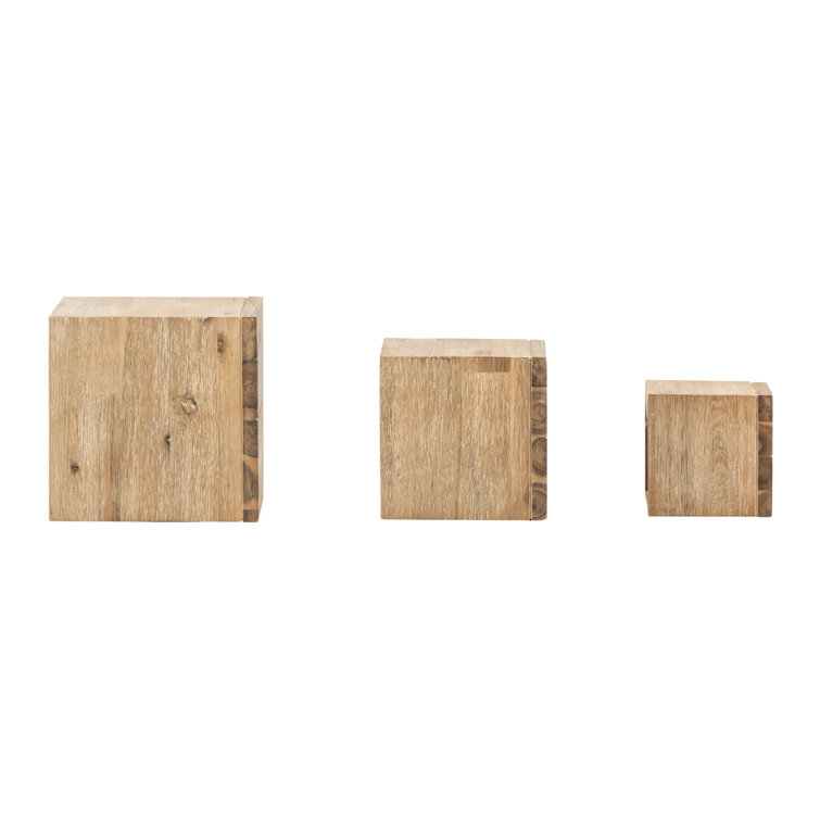 Alpen Home Delinx 3 Piece Square Acacia Solid Wood | Wayfair.co.uk