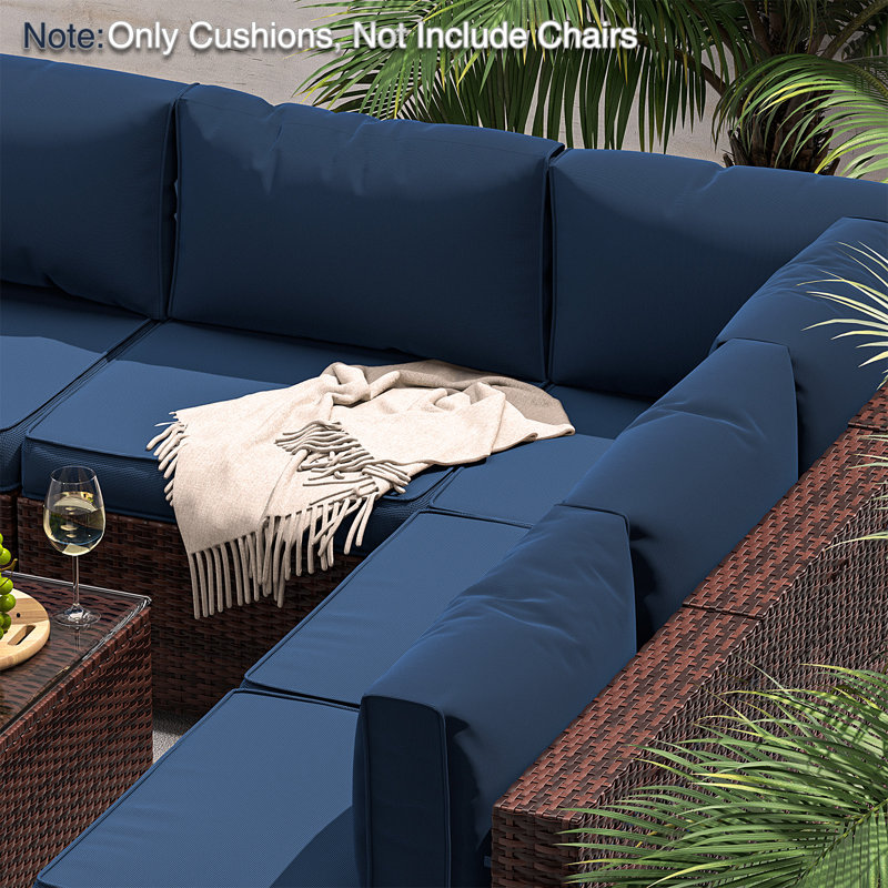 Latitude Run® 14 - Piece Outdoor Seat/Back Cushion & Reviews | Wayfair