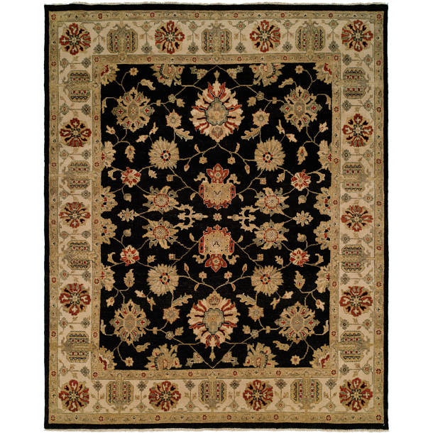 Madison Couture Rugs Wool Oriental Area Rug in Black/Camel & Reviews ...