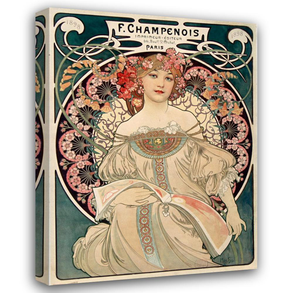 Astoria Grand "F. Champenois Printer-Publisher" by Alphonse Mucha ...