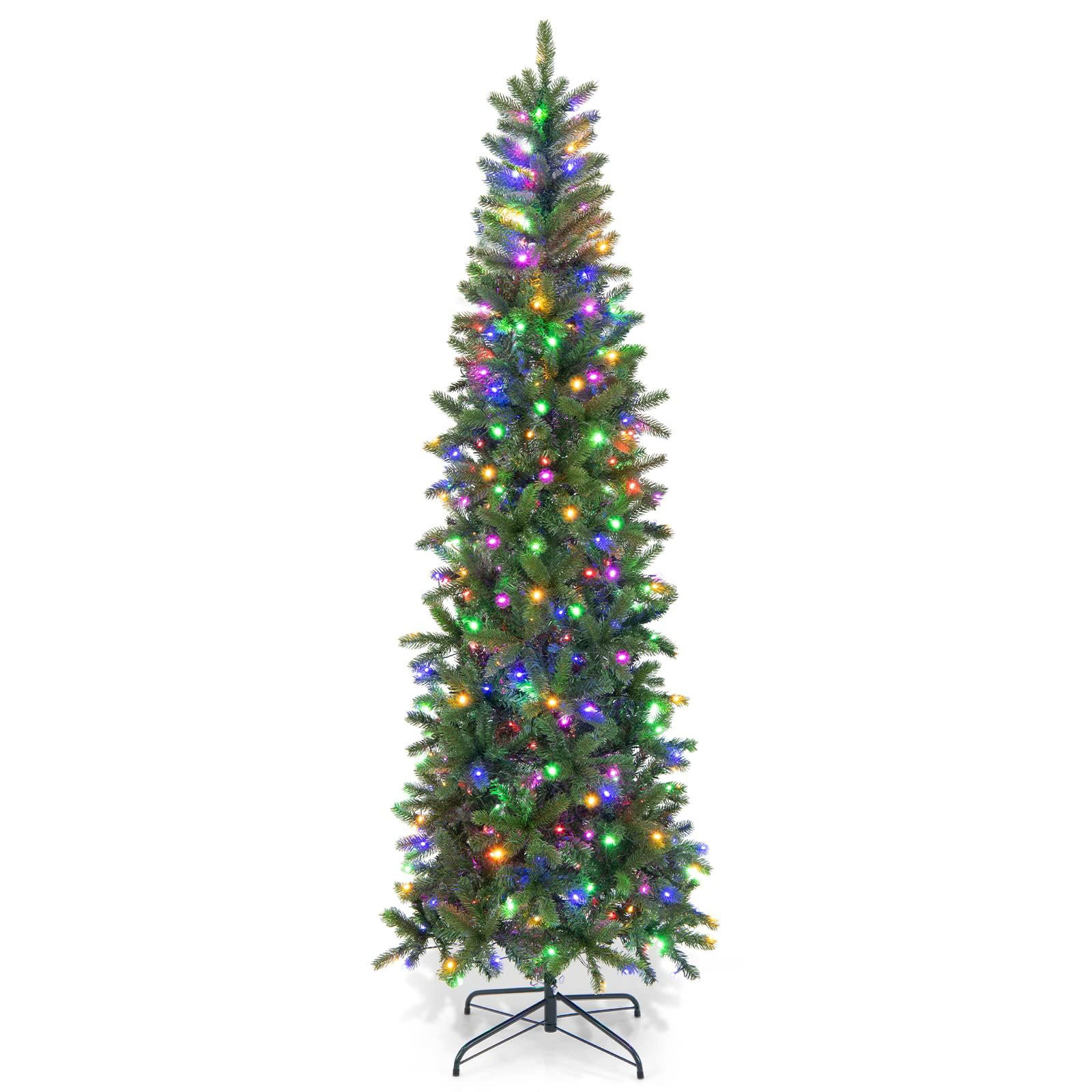 The Holiday Aisle® Skinny Christmas Tree With Lights, Slim Christmas ...