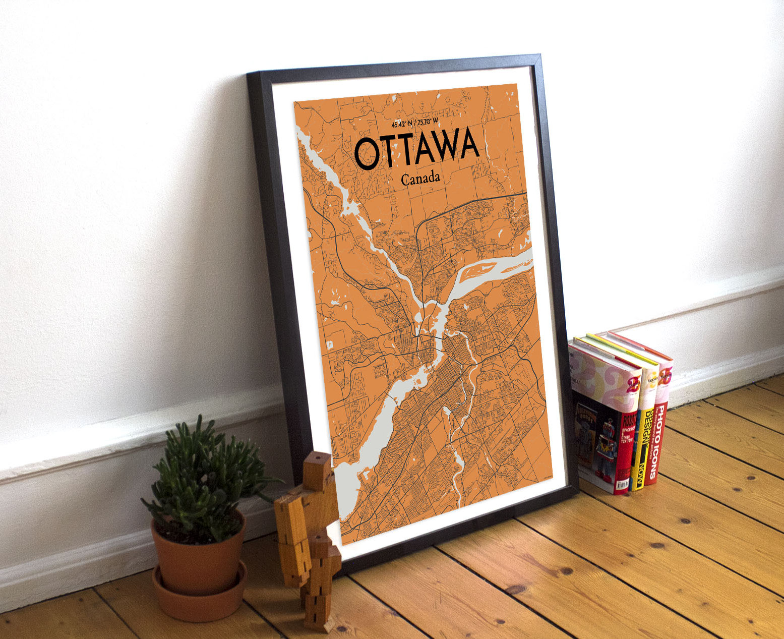 OurPoster.com 'Ottawa City Map' Graphic Art Print - Wayfair Canada