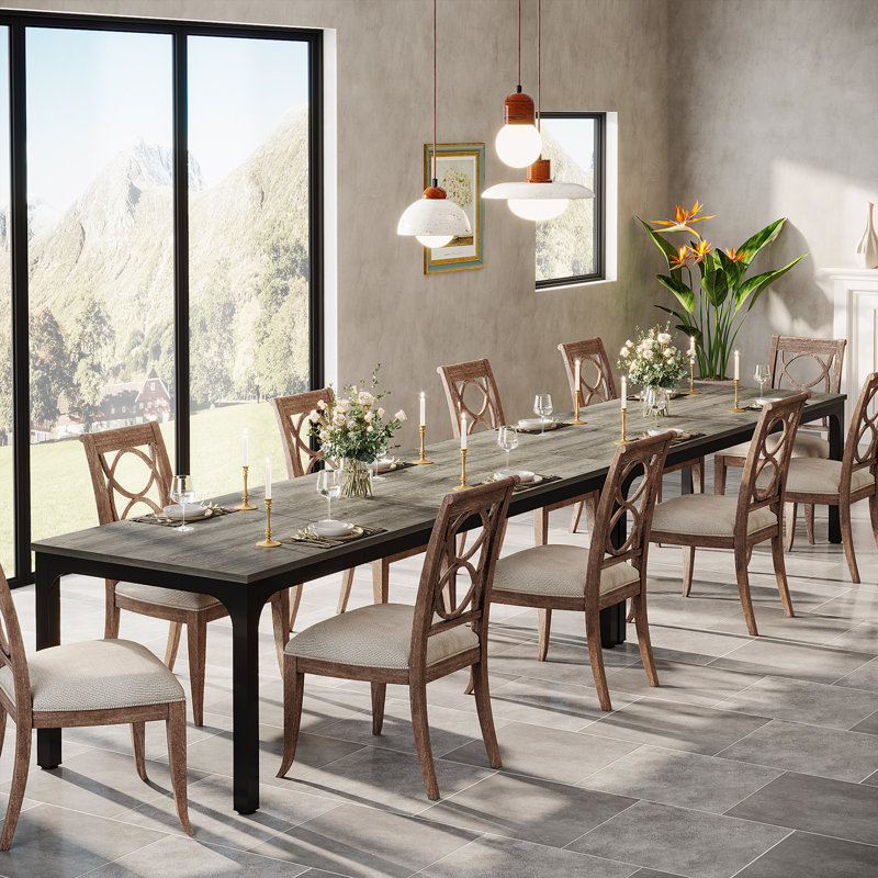 17 Stories Dreyfuss 78" Rectangle Dining Table for 6-8 & Reviews | Wayfair