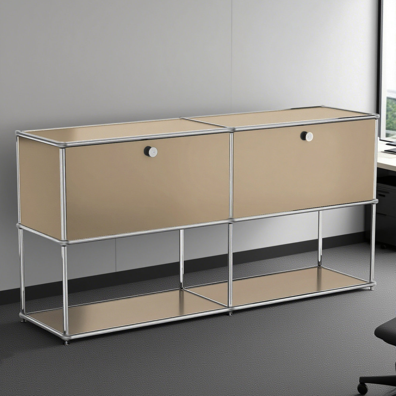 Corrigan Studio Modular Metal Office Storage Cabinet With Adjustable ...