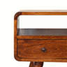 Millwood Pines Exquisite Solid Wood Curved Media Unit with Dual Drawers ...