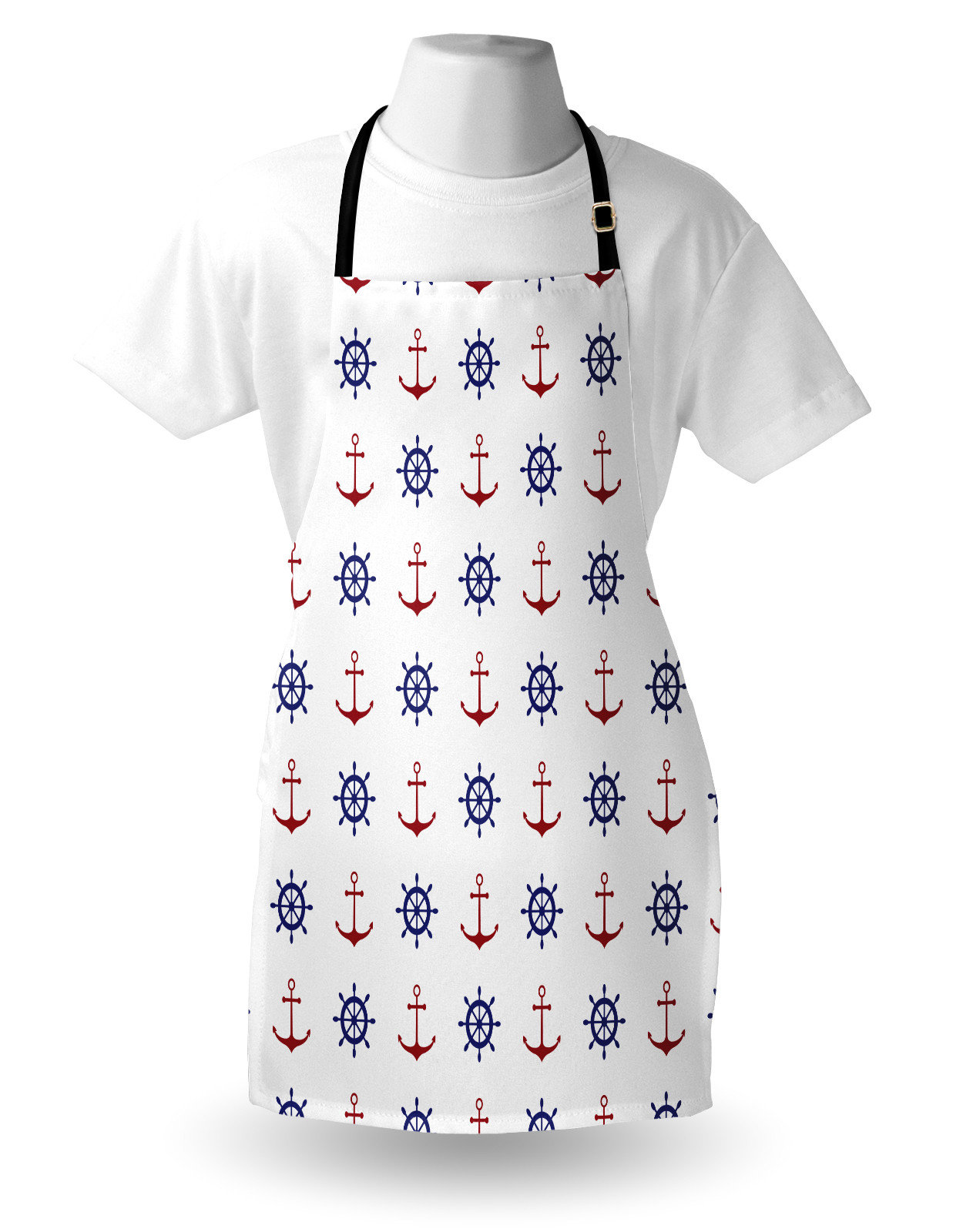 East Urban Home Sealife Apron Unisex, Anchors and Ship Wheels, Adult ...