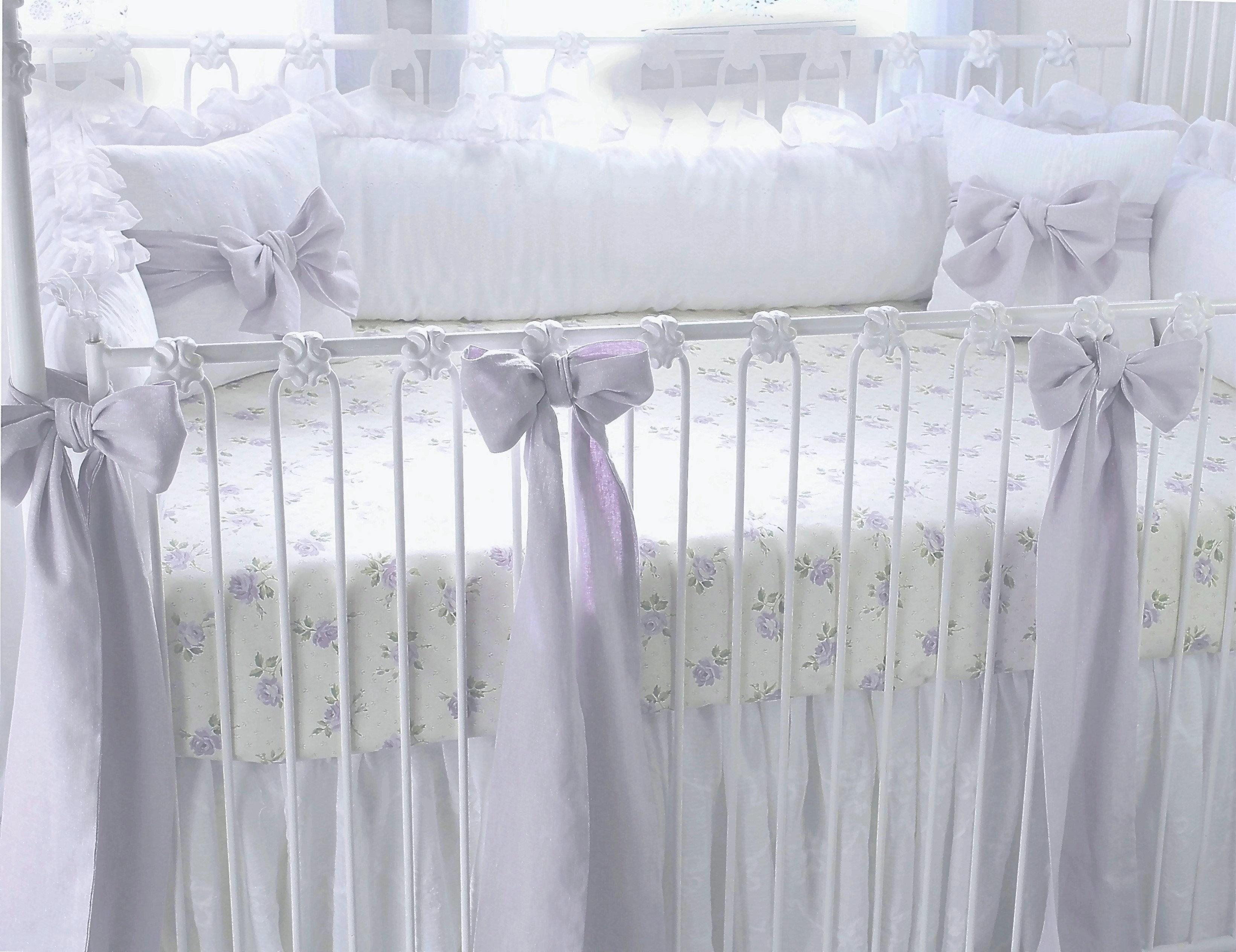 Harper Orchard Dorrington Lavender Linen Crib Bows - Wayfair Canada