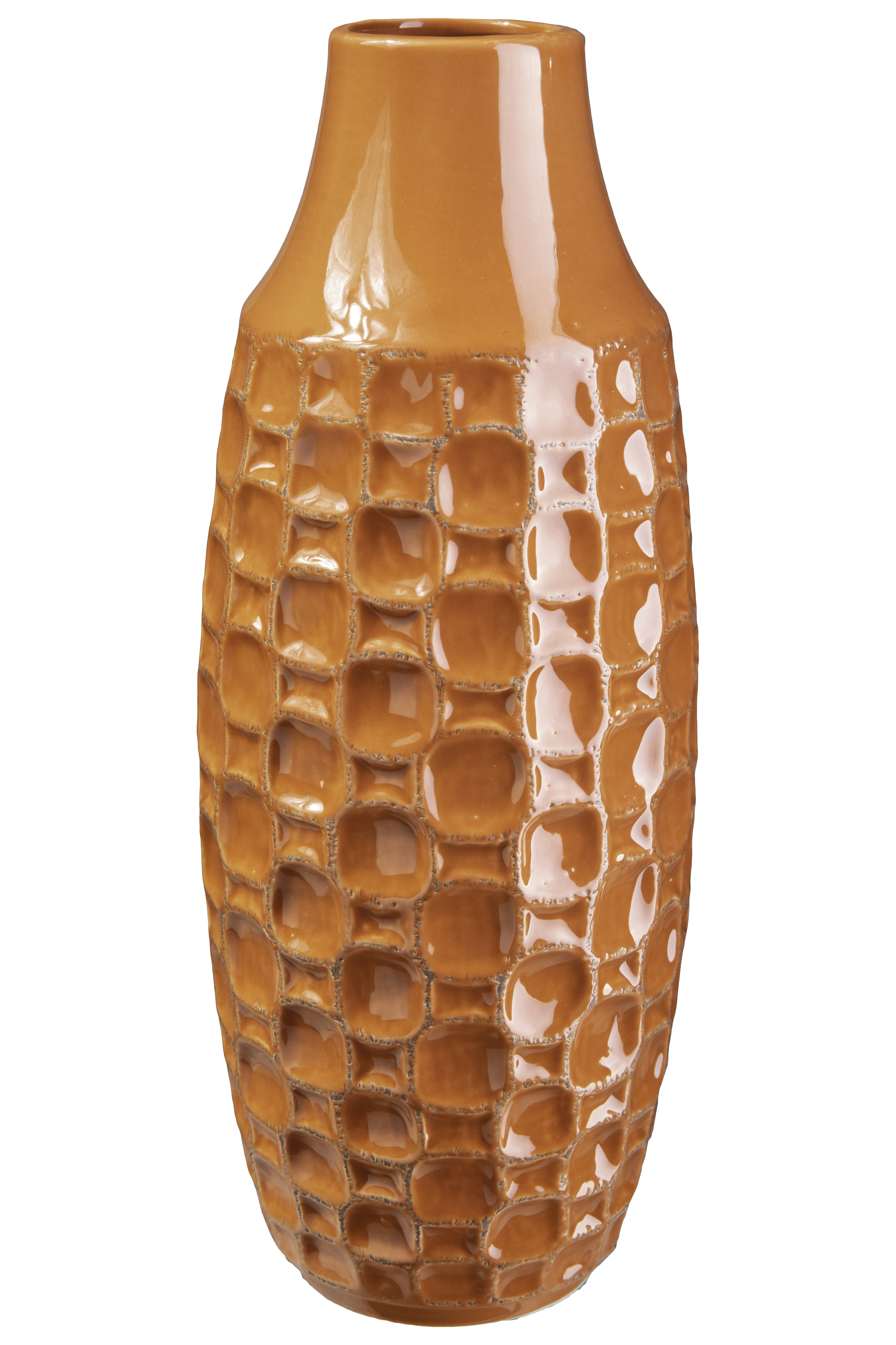 George Oliver Falito Orange 12" Ceramic Table Vase | Wayfair