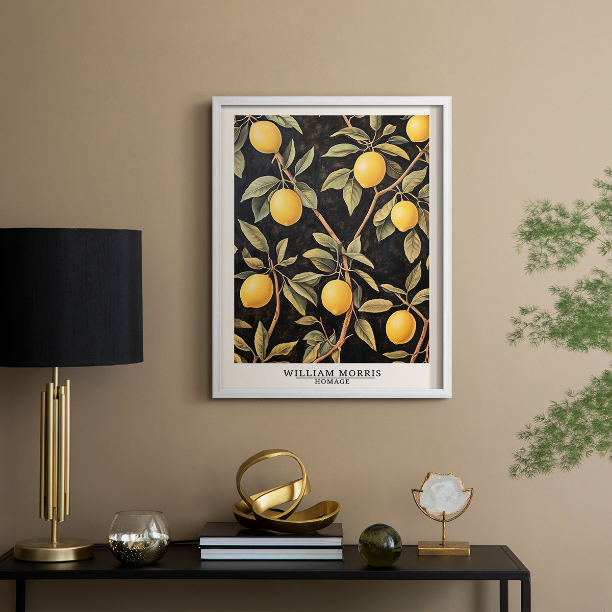 Astoria Grand WM MORRIS Series DCLVI Framed Print - Solid Wood | Wayfair
