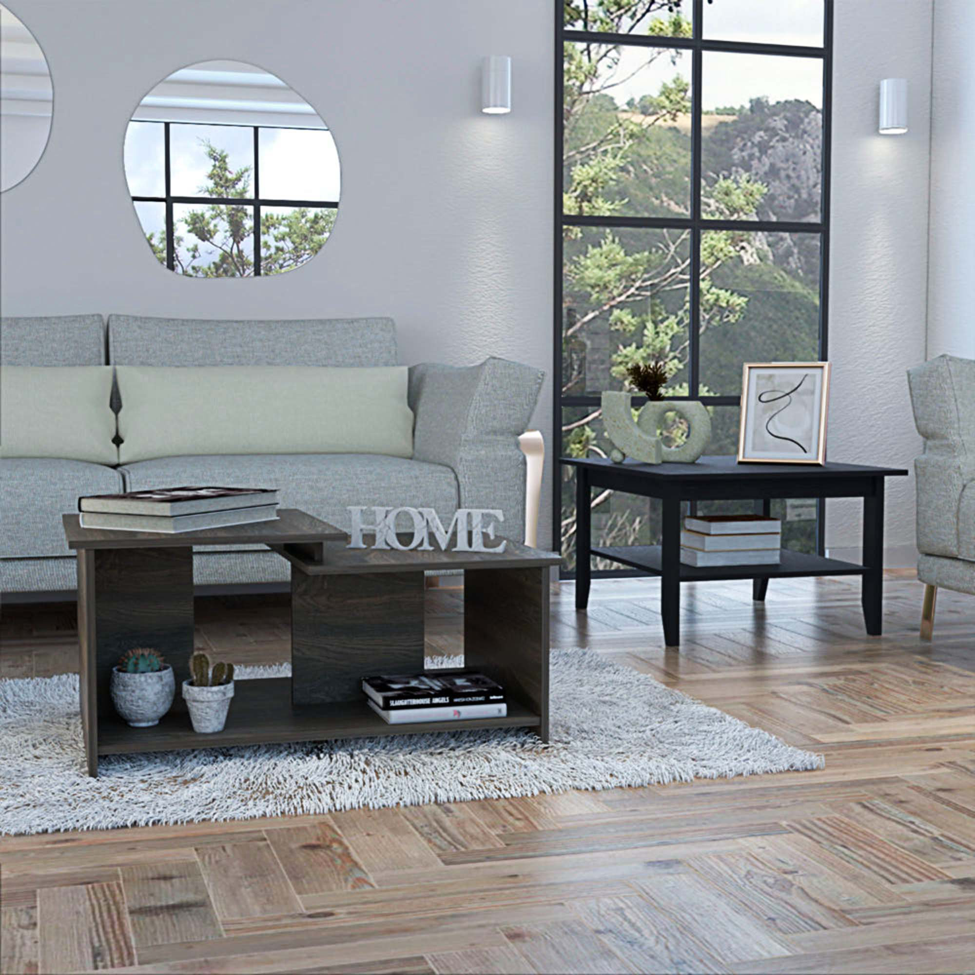 Red Barrel Studio® Houston Living Room Set, Coffee Table + Coffee Table ...