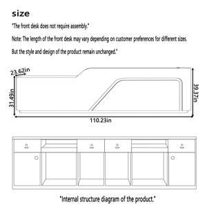Orren Ellis Contemporary bar counter，Reception desk with transaction ...