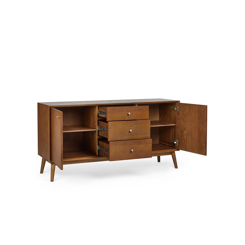 George Oliver Tibbie 150 Cm Wide 3 Drawer Manufactured Wood Sideboard ...