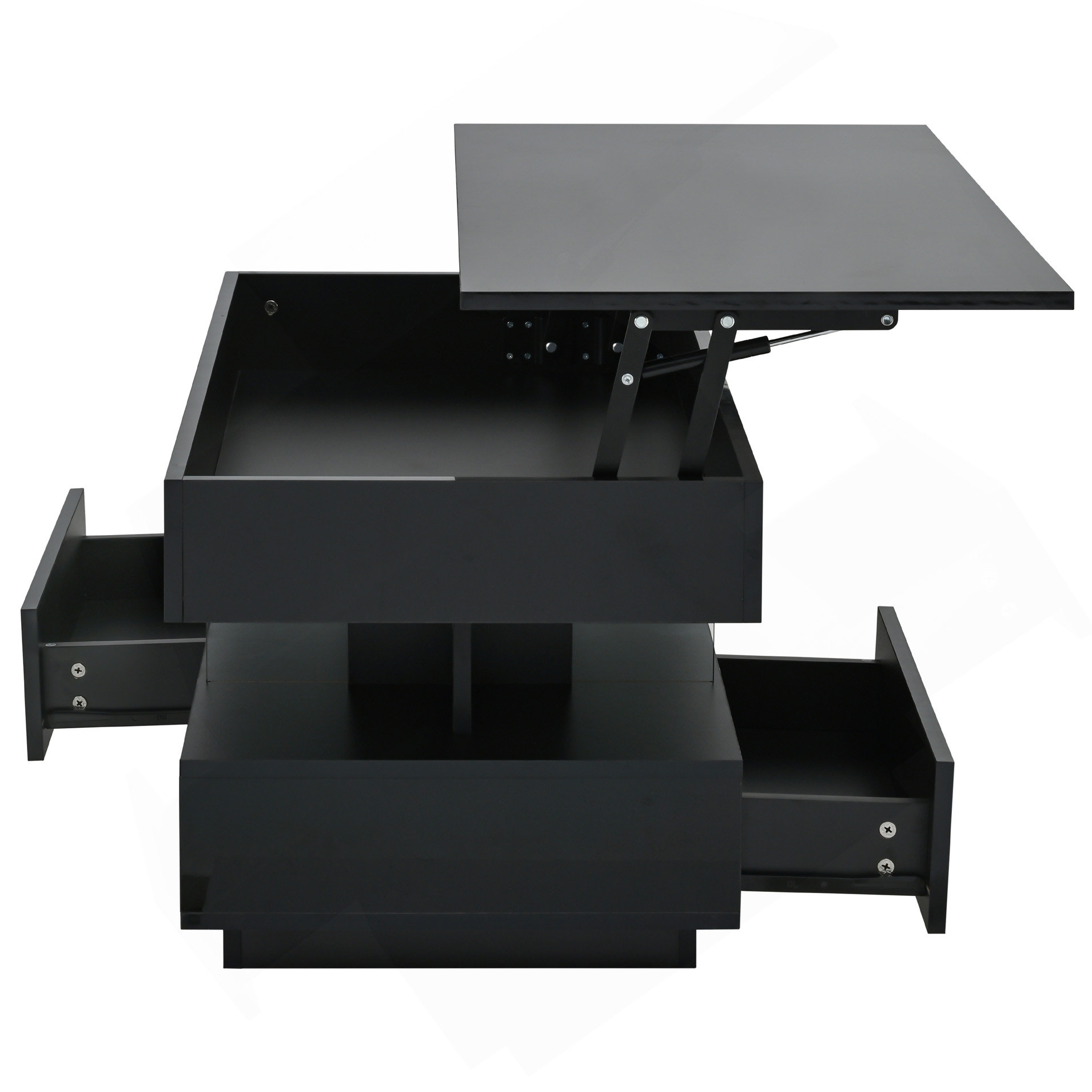 Latitude Run® 39.3" Lift Top Coffee Table With Hidden Compartment, 2 ...